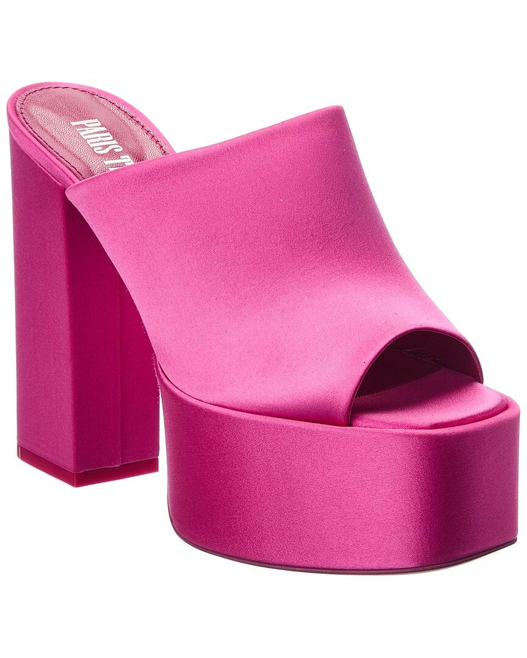 Paris Texas Sasha Satin Platform Sandal, 36, Pink - Walmart.com