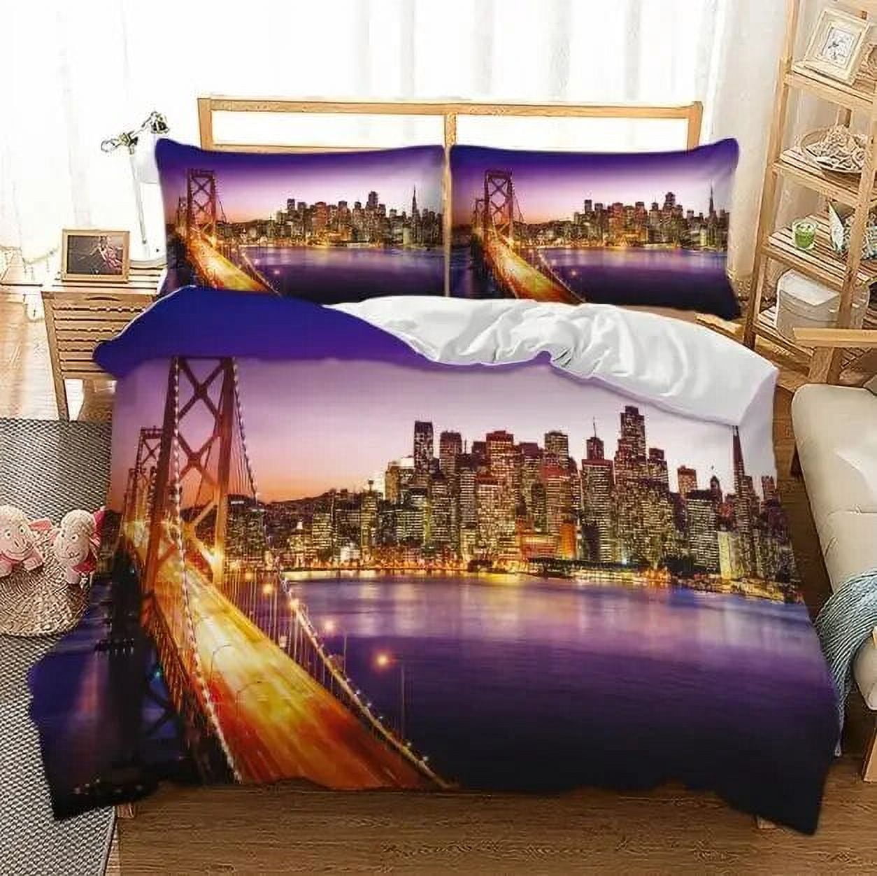 Paris Tower London ry Big Ben Red Telephone Booth Bus Print Bedding Set ...