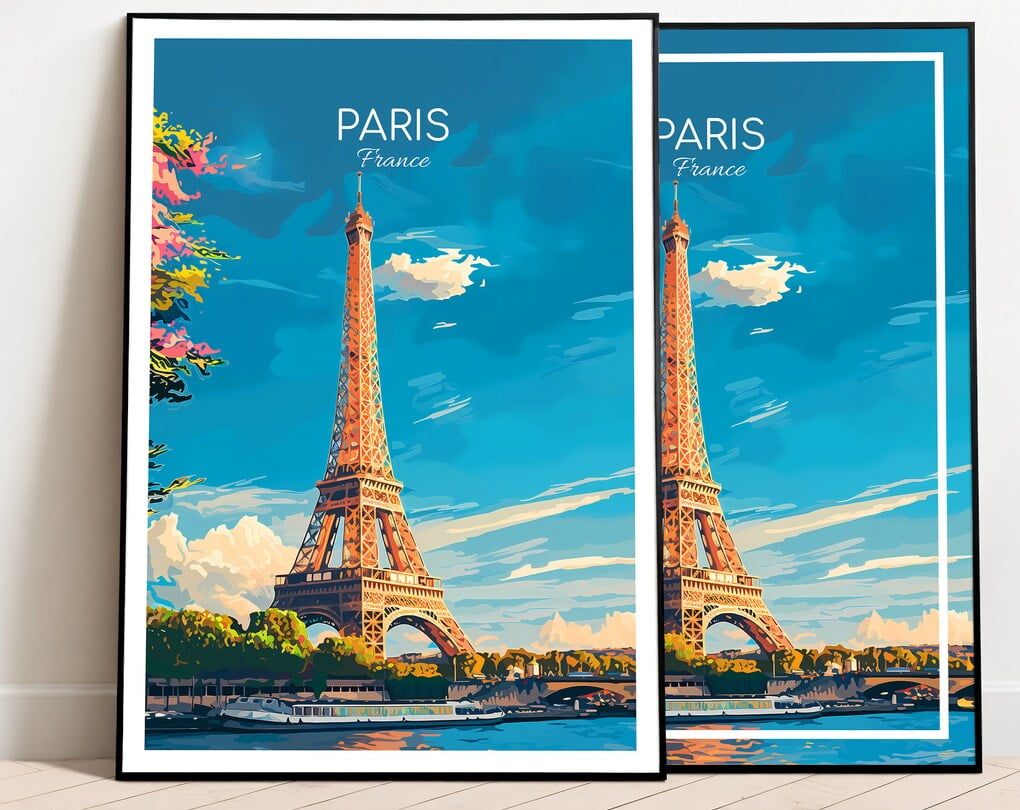 Paris Travel Poster Headline Paris Poster Headline Wall Art France ...