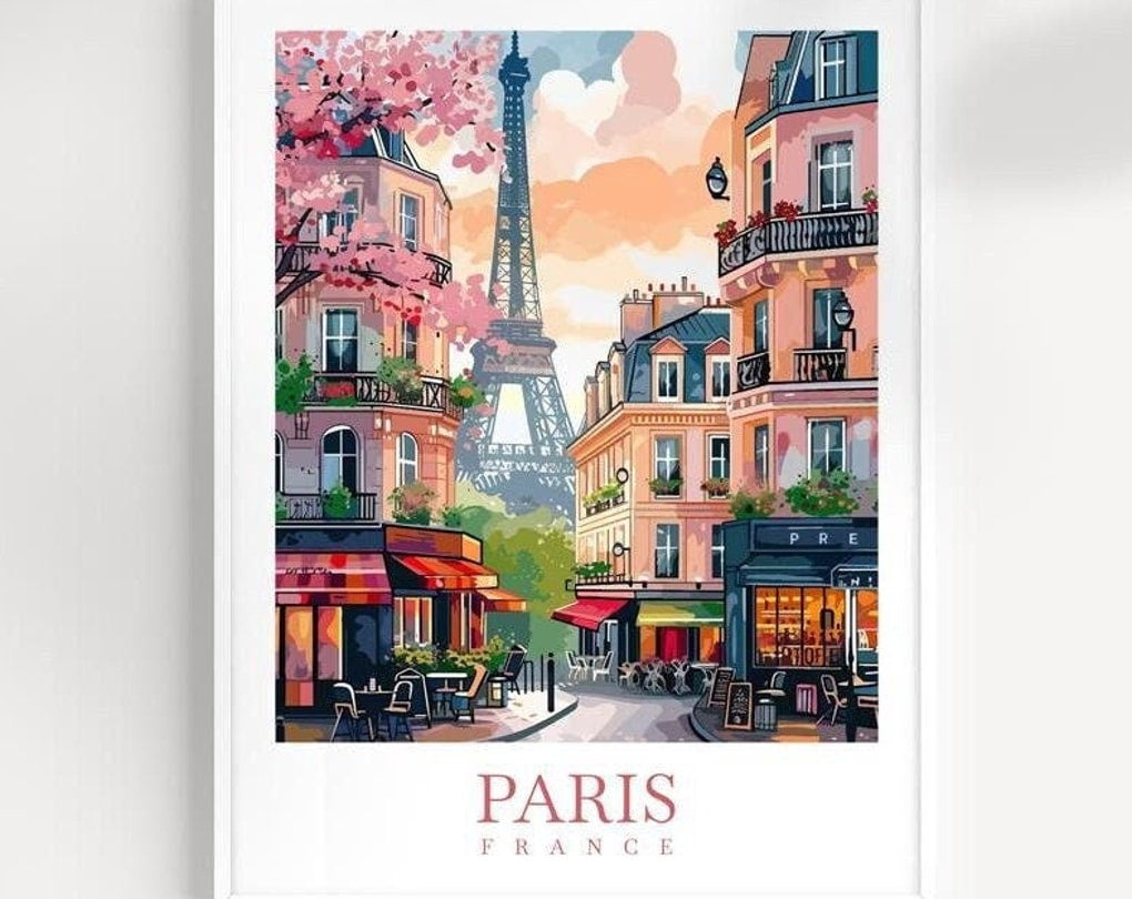 Paris Travel Poster Paris Wall Art Paris Wall Hanging Home Décor Paris ...