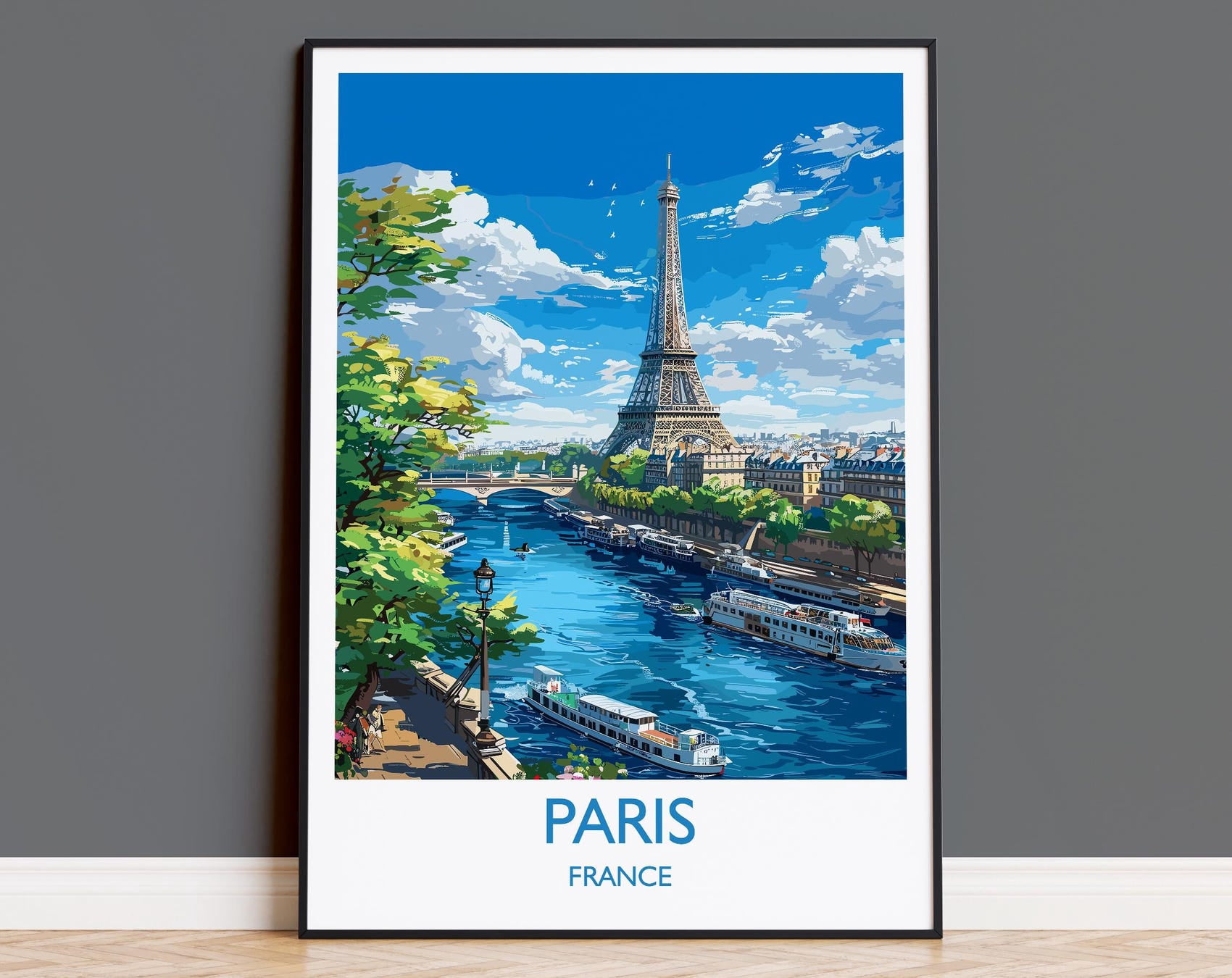 Paris Travel Poster, Travel Print of Paris, France, Paris Art Lovers ...