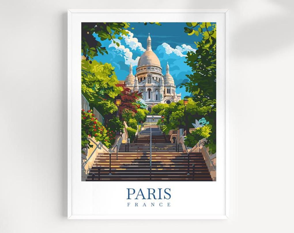 Paris Travel Poster Wall Art Paris Print Wall Hanging Home Décor Paris ...