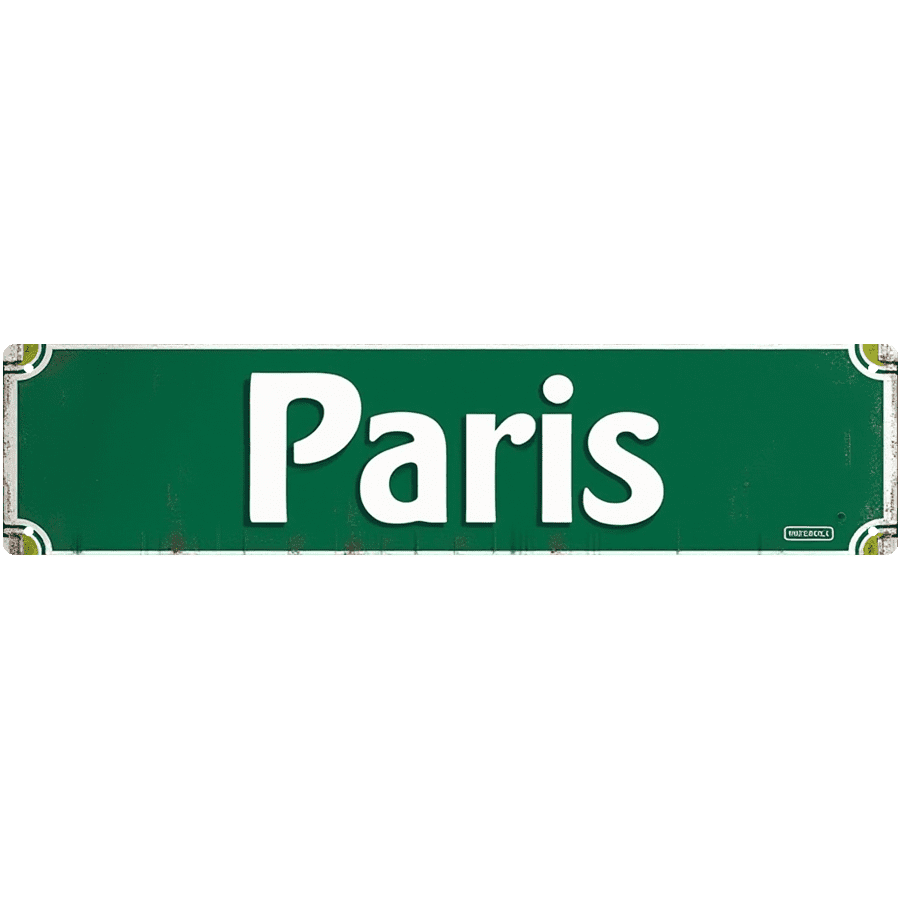 Paris Vintage Tin Sign - 16x4 Inches - Ideal for Colonial Home, Man ...
