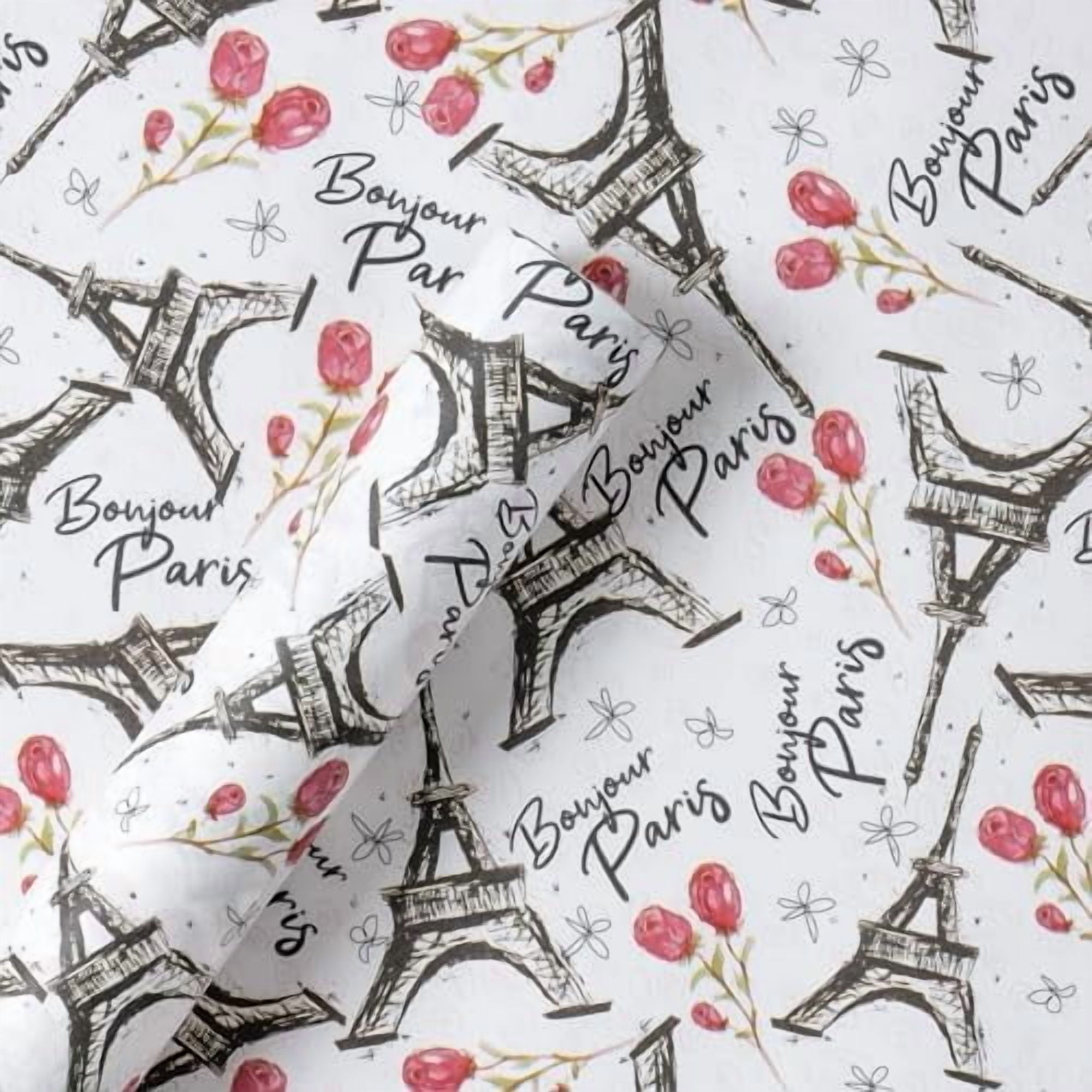 Paris Wrapping Paper Roll, Mini Roll, Eiffel Tower Design Gift Wrap ...