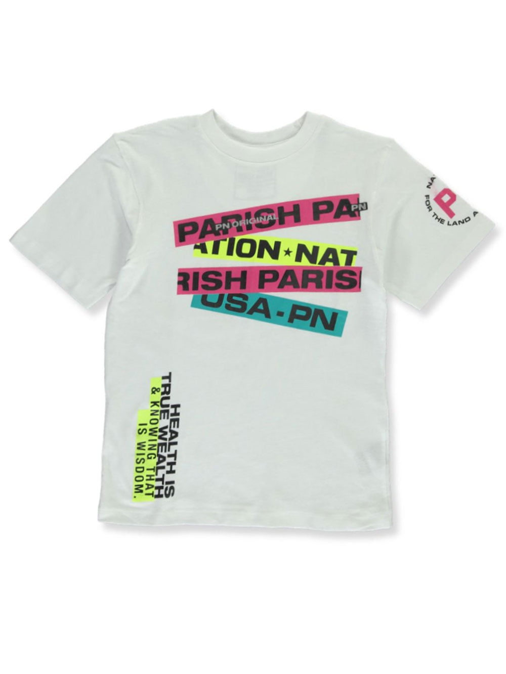 Parish Nation Boys Short Sleeve Graphic Tee Shirt 100% Jersey Cotton ...