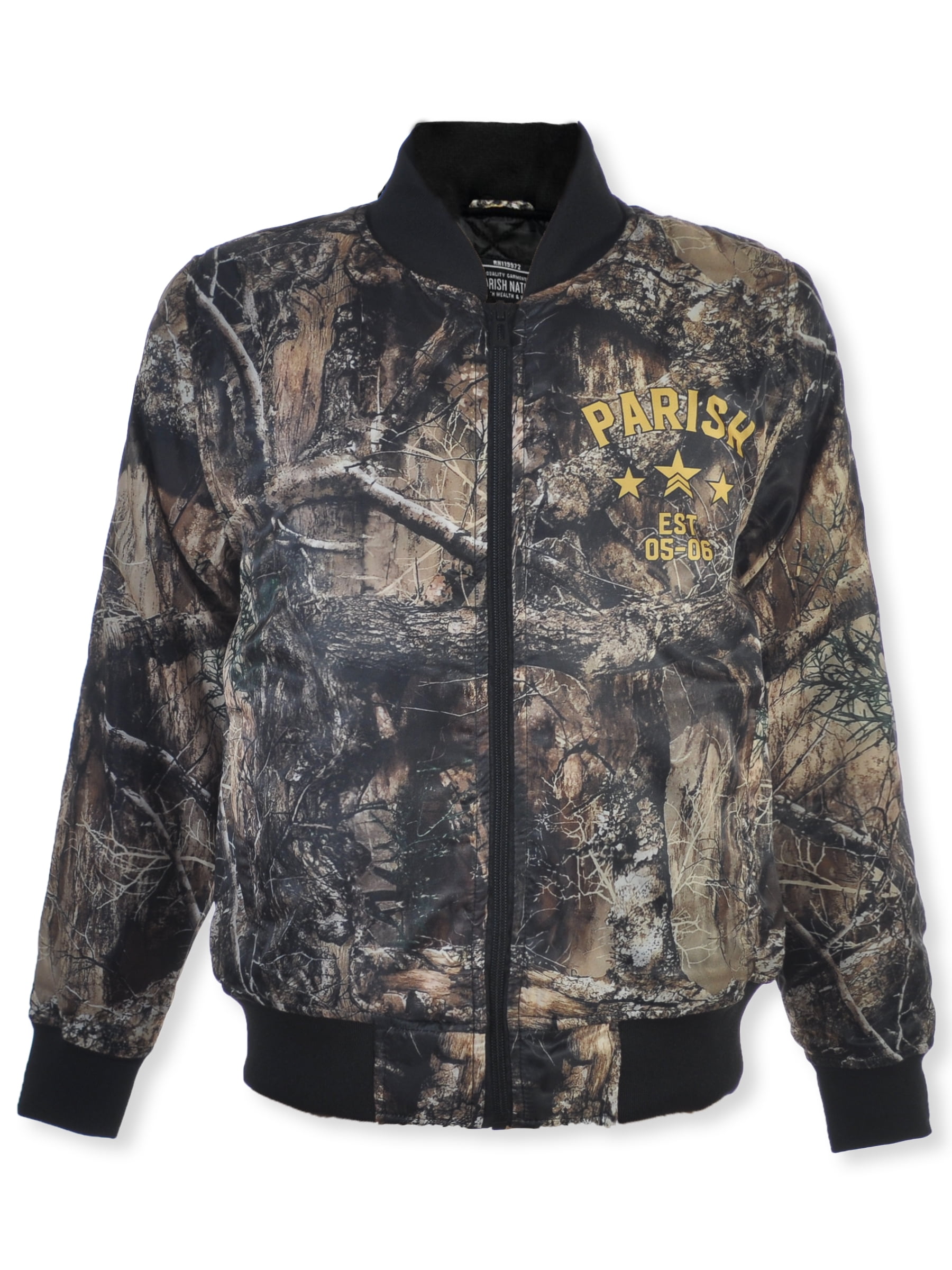 Parish Nation Boys' Camo Nylon Jacket - black, 14 - 16 (Big Boys ...