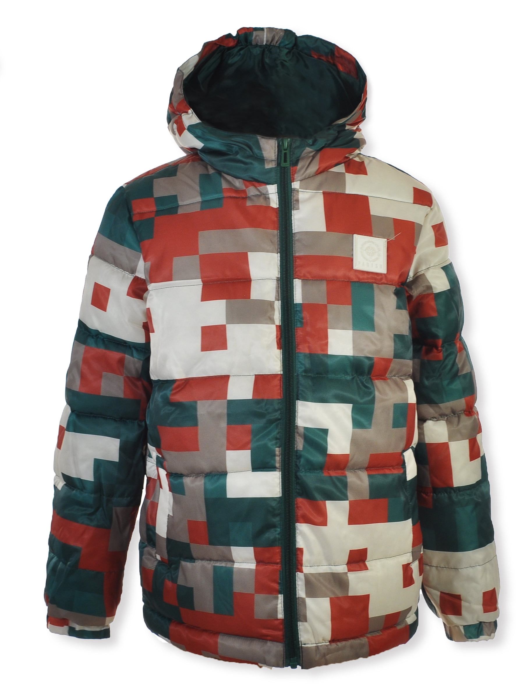 Parish Nation Boys' Pixel Creep Camo Jacket Color: green/multi Size: 14 ...