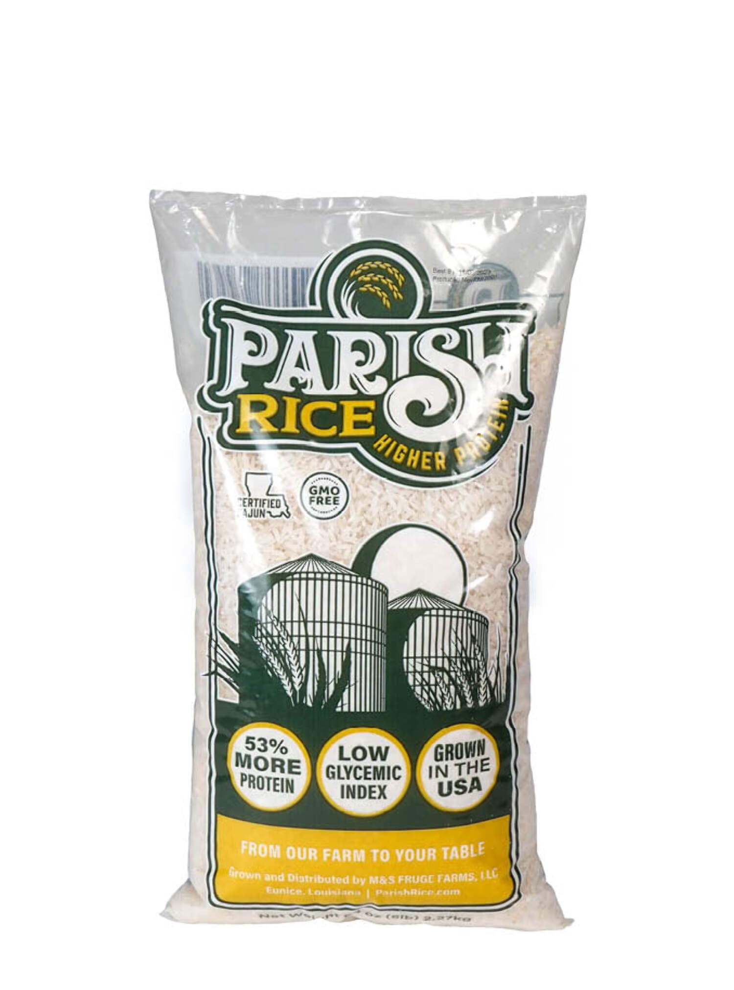 Parish Rice, High Protein, Long Grain White Rice with Low Glycemic ...