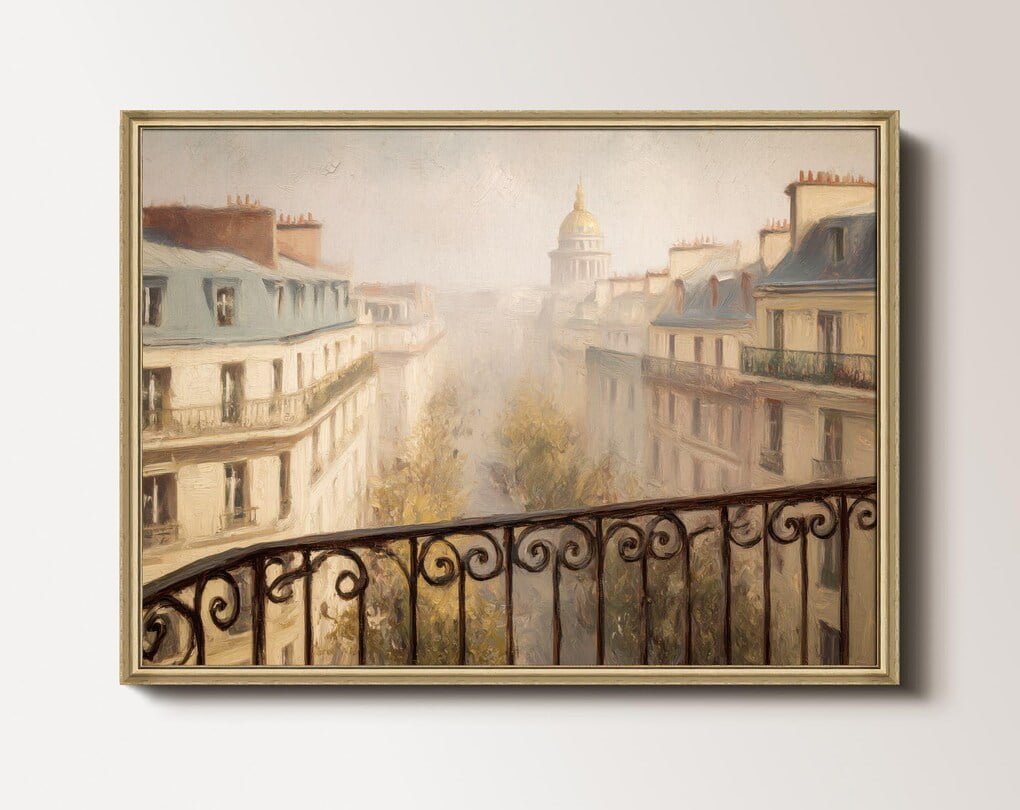 Parisian Art Print, Vintage Paris Printable, French Cityscape Oil ...