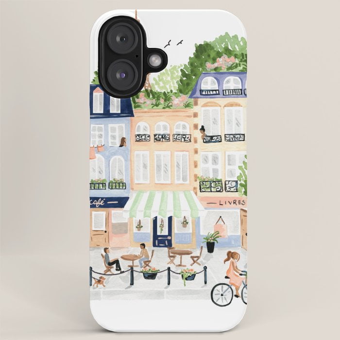 Parisian Buildings Vintage Architecture Illustration Phone Case for ...