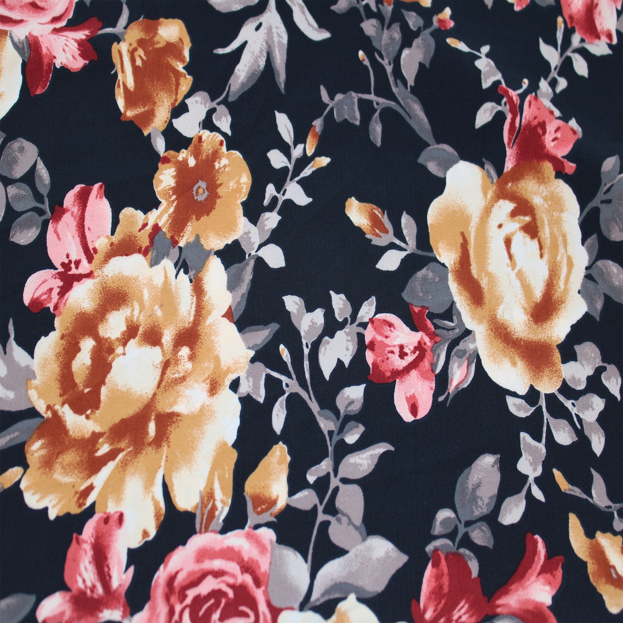 Parisian Navy with Caramel 58" Wide Printed 100% Polyester Moroccan ...