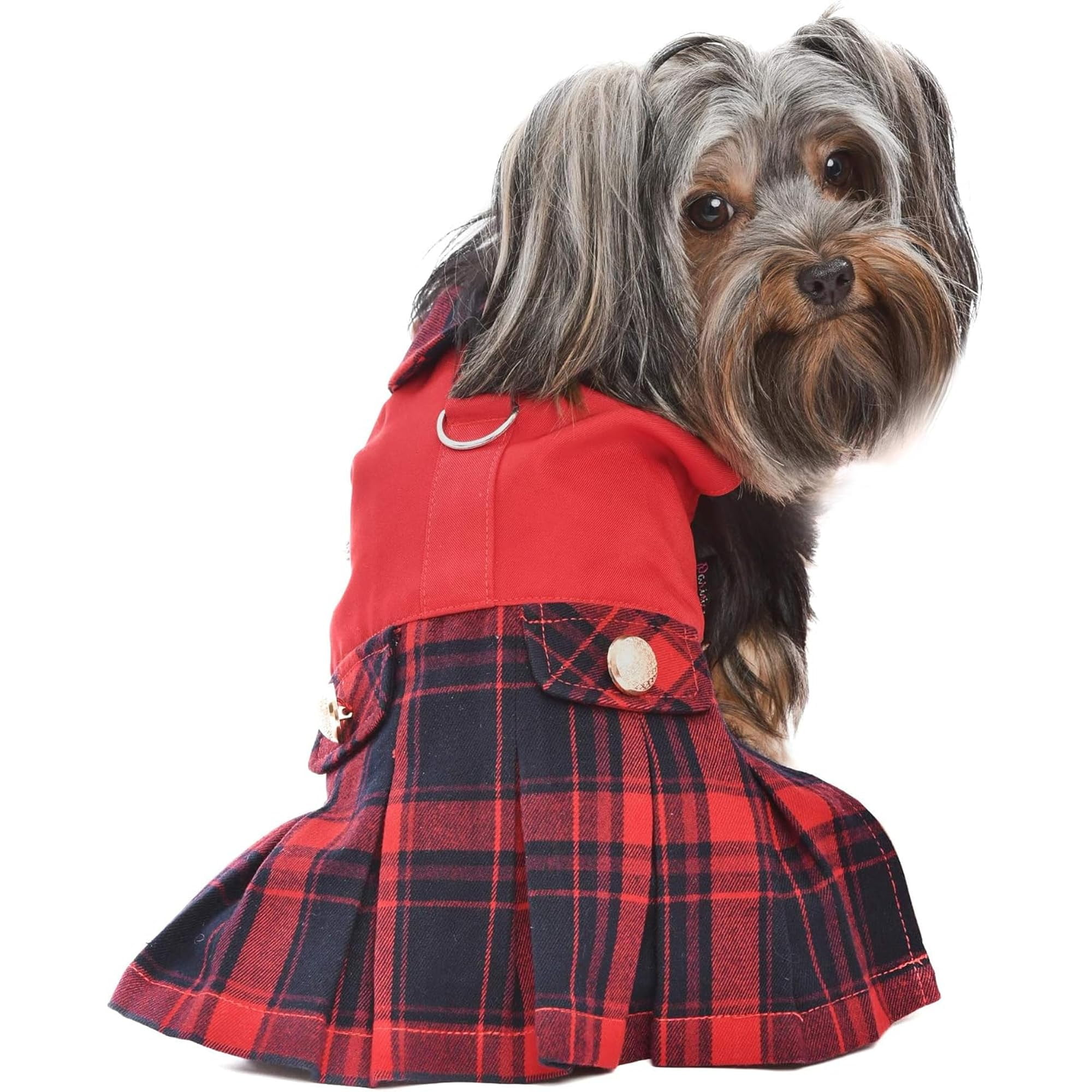 Parisian Pet Dog Dress - Scottish Red Dog Christmas Outfit - Stylish ...