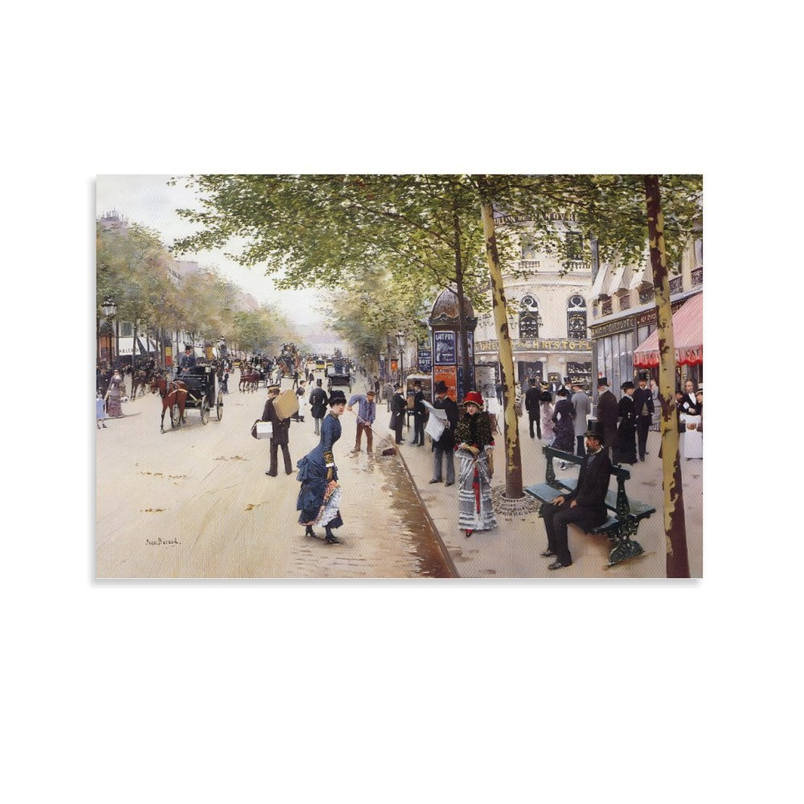 Parisian Street Scene Jean Béraud Poster Canvas Wall Art Poster ...