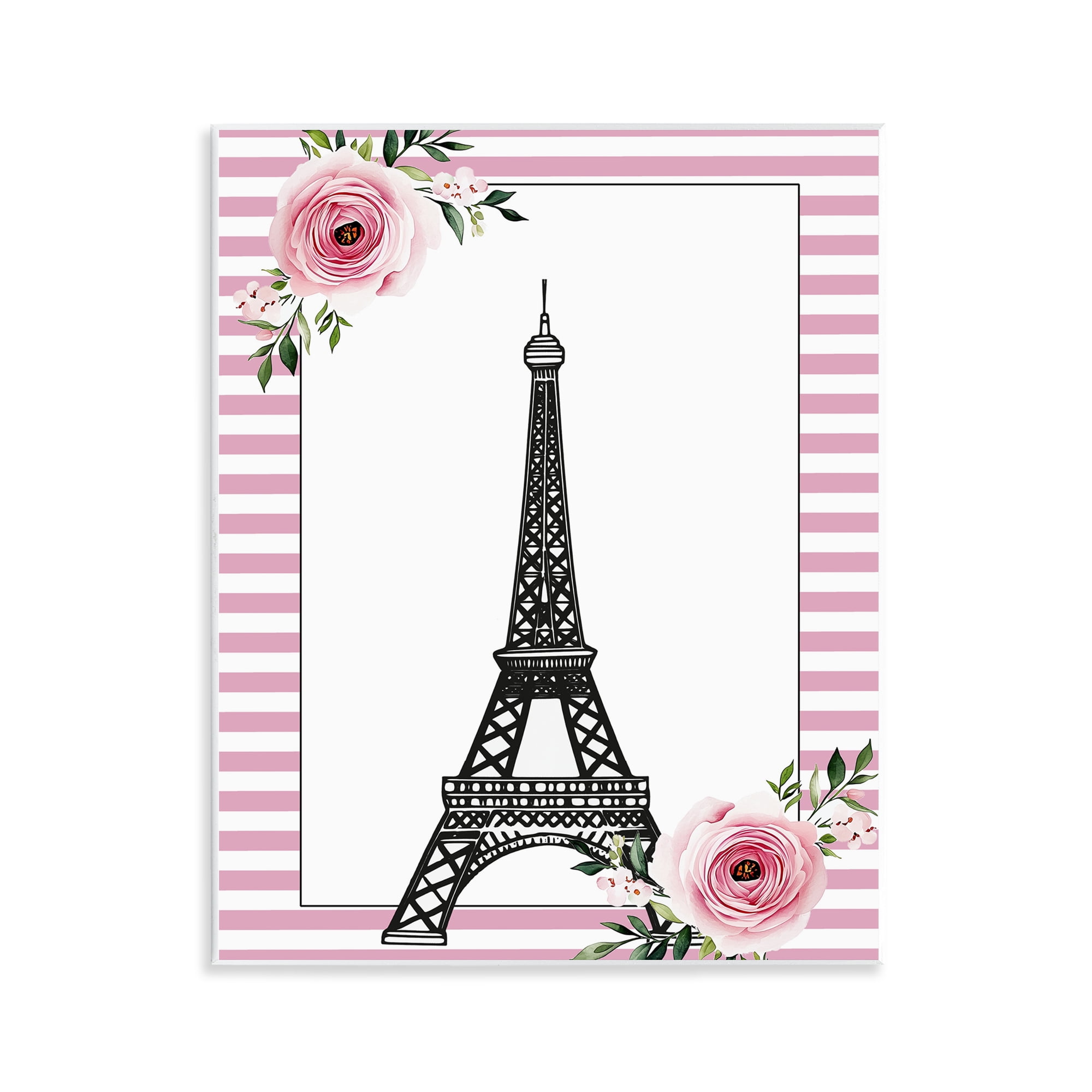 Parisian Tower & Roses Wall Plaque Art, design by Christine Simpson Art ...