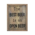 Parisloft 17.5"H Rectangular Best Beer Rustic Wood Wall Shadow Box ...