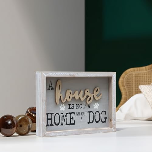 Parisloft A House is Not A Home Without A Dog Wooden Dog Signs for Dog ...