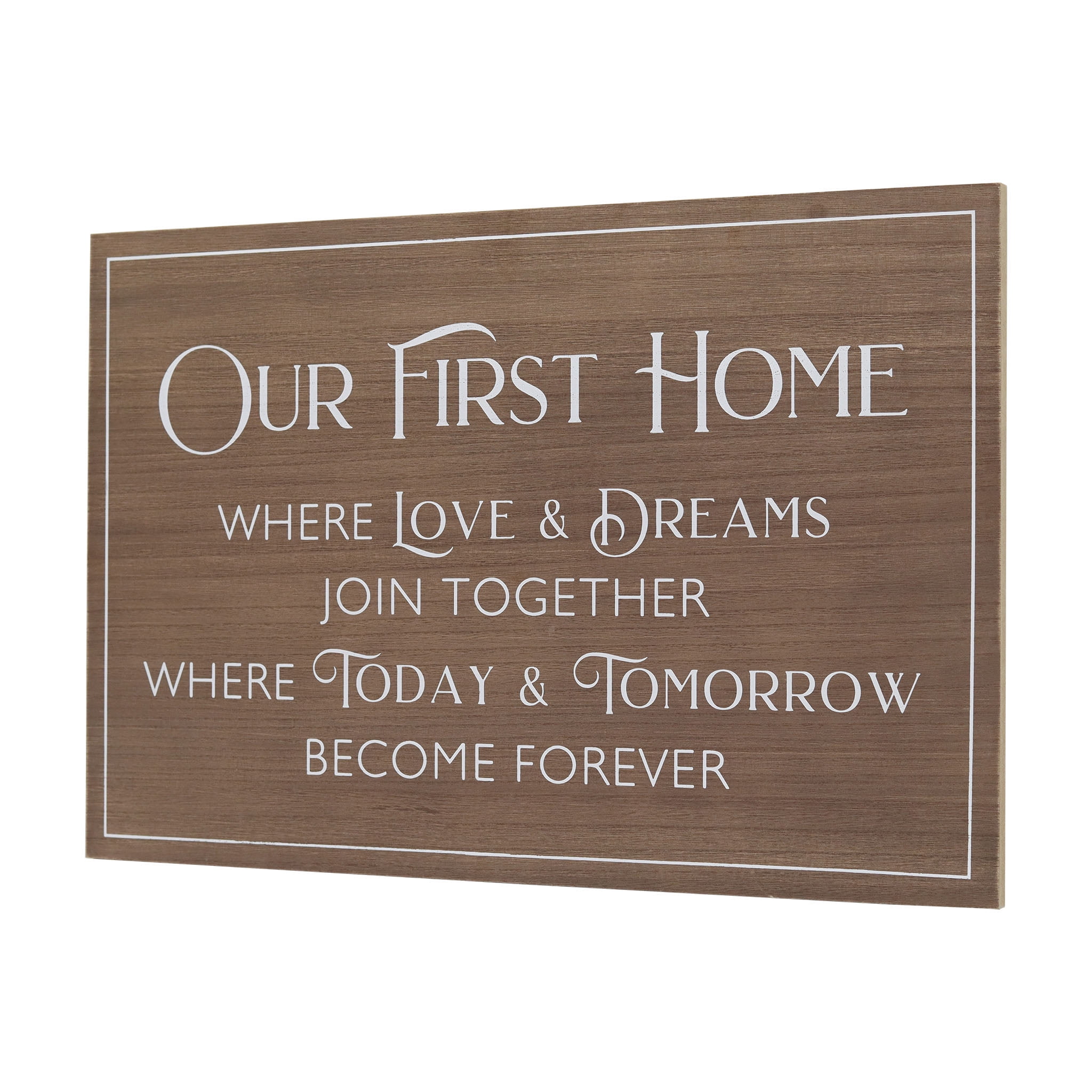 Parisloft Farmhouse Wood Inspirational Home Sign, Our First Home Wood ...