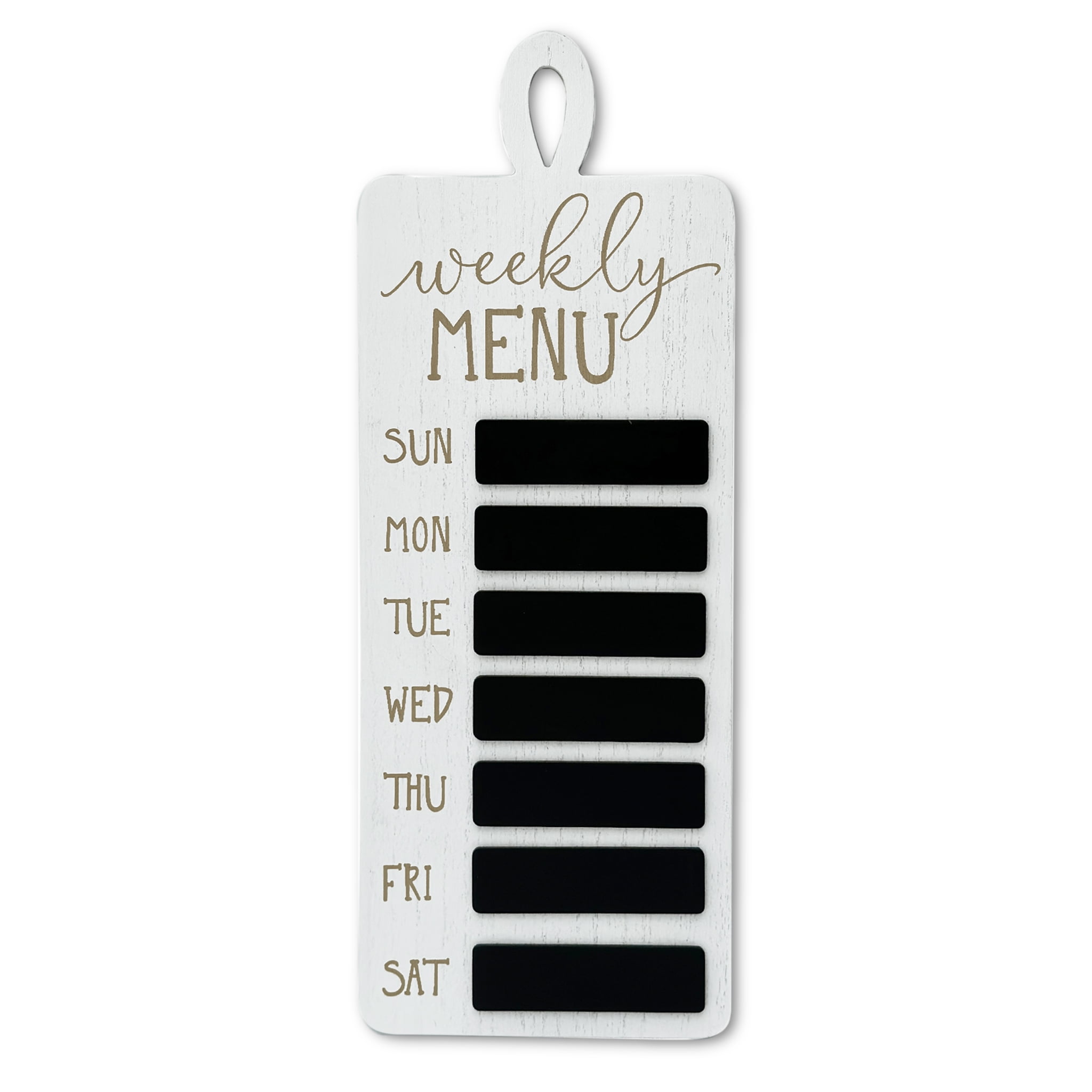Parisloft Farmhouse Wood Weekly Menu Planner - Wood Chalkboard Wall ...