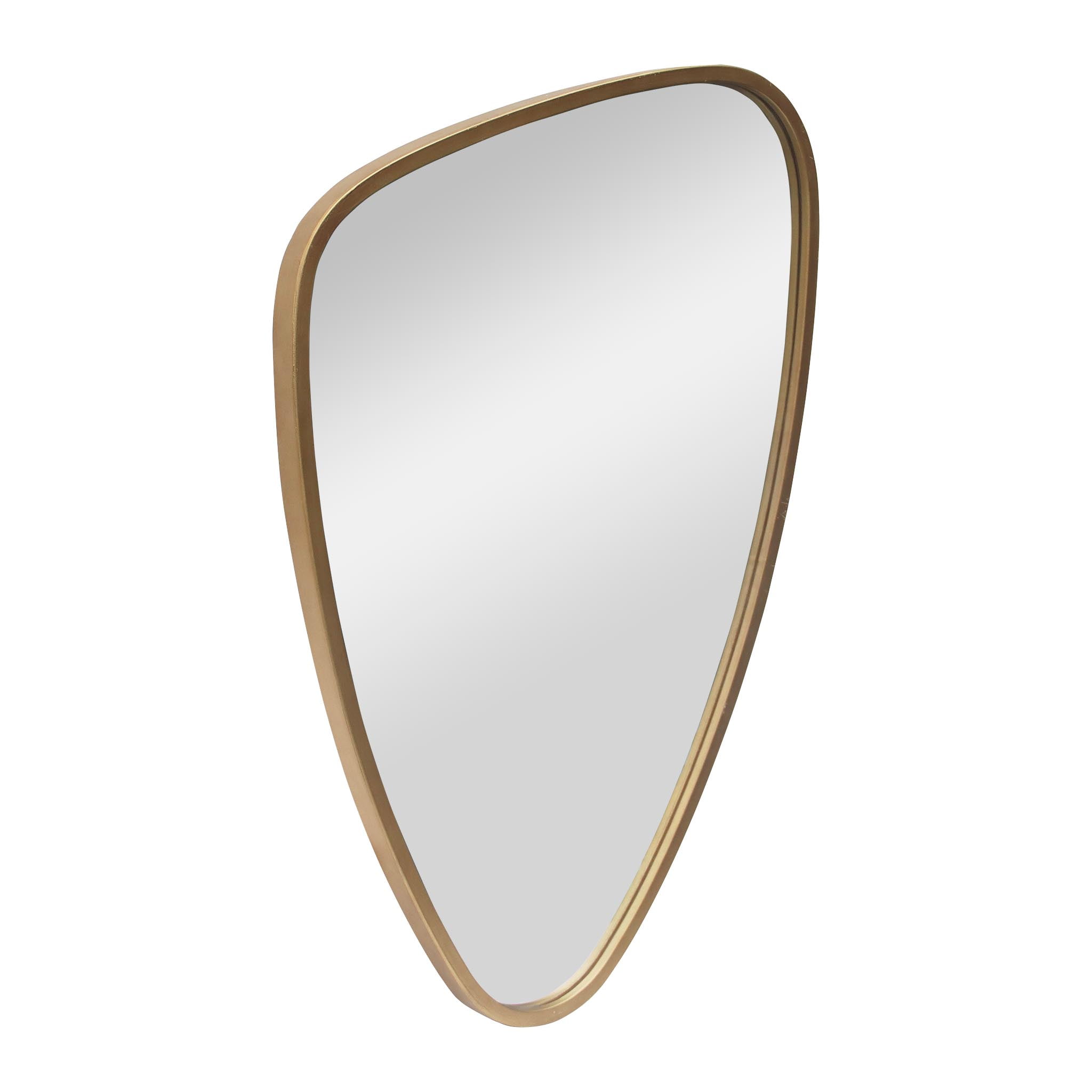 Parisloft Irregular Gold Metal Wall Mirror, Decorative Wall Mirror for ...