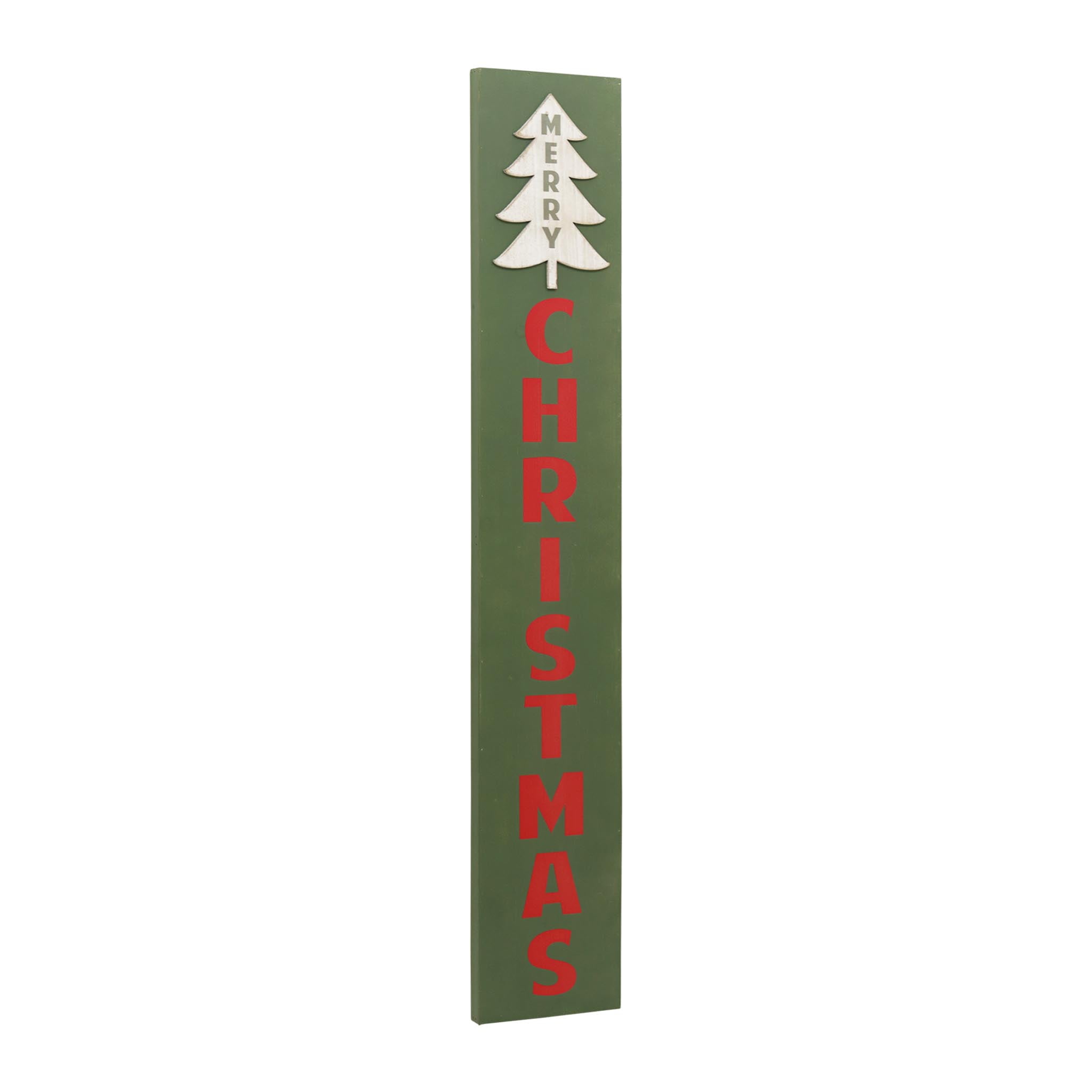 Parisloft Merry Christmas Vertical Wood Wall Sign, Farmhouse Holiday ...