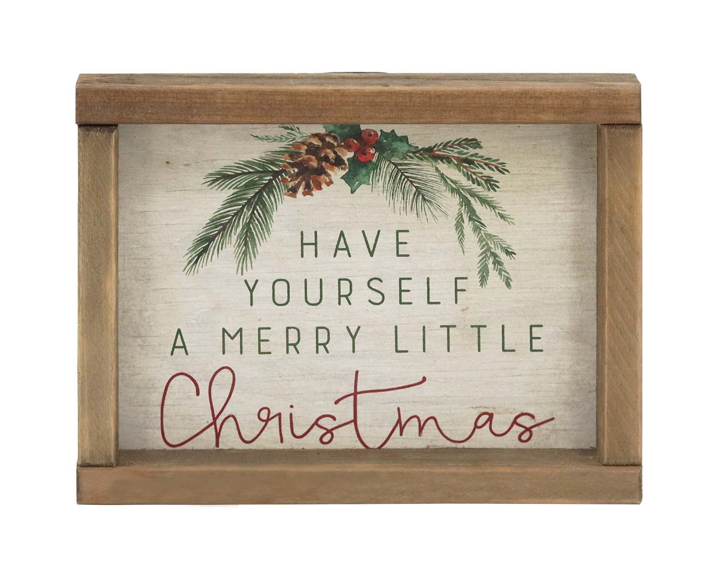 Parisloft Mini Christmas Wood Tabletop Sign with Sentiment - Have ...