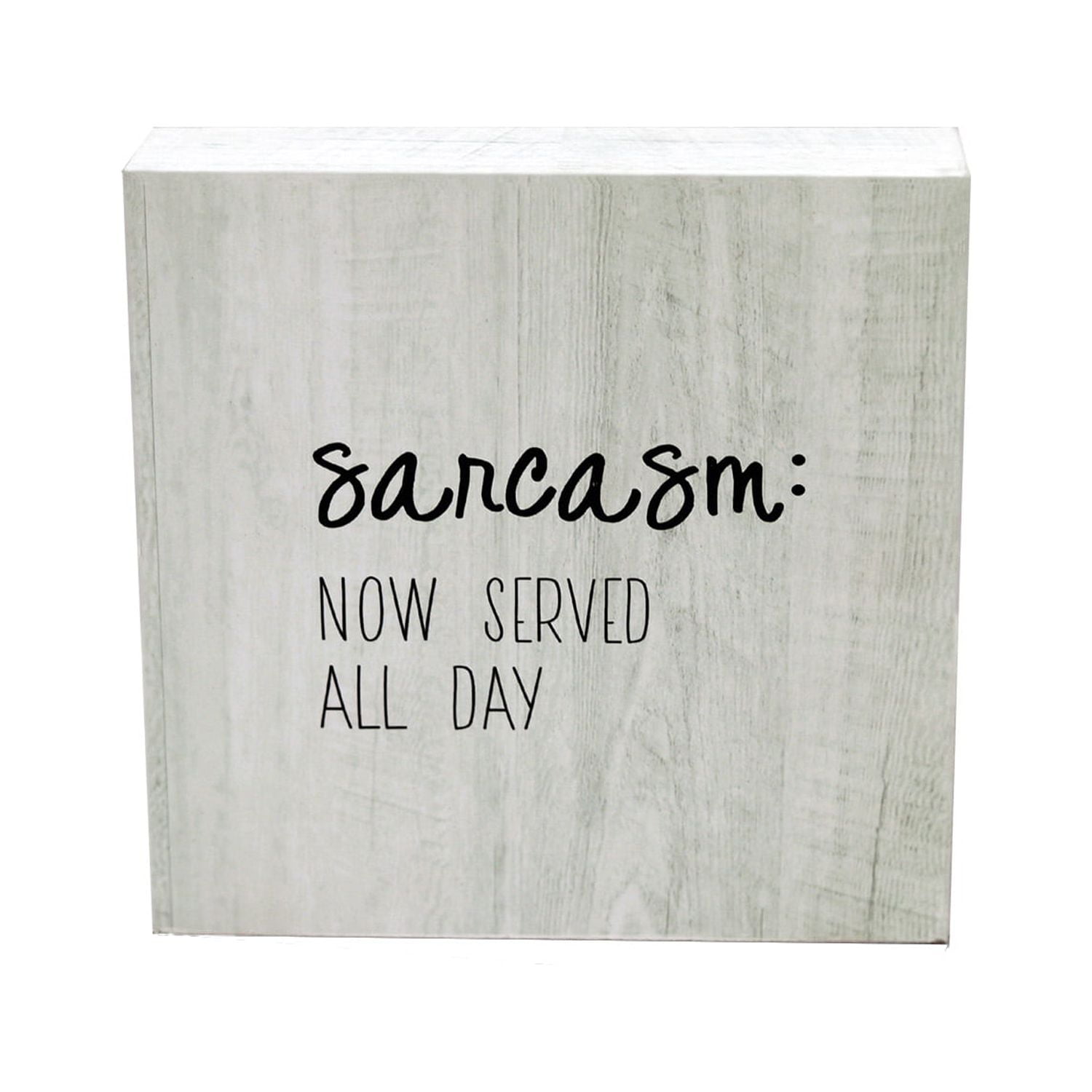 Parisloft Sarcasm:Now Served All Day Wood Block Sign Tabletop Decor ...