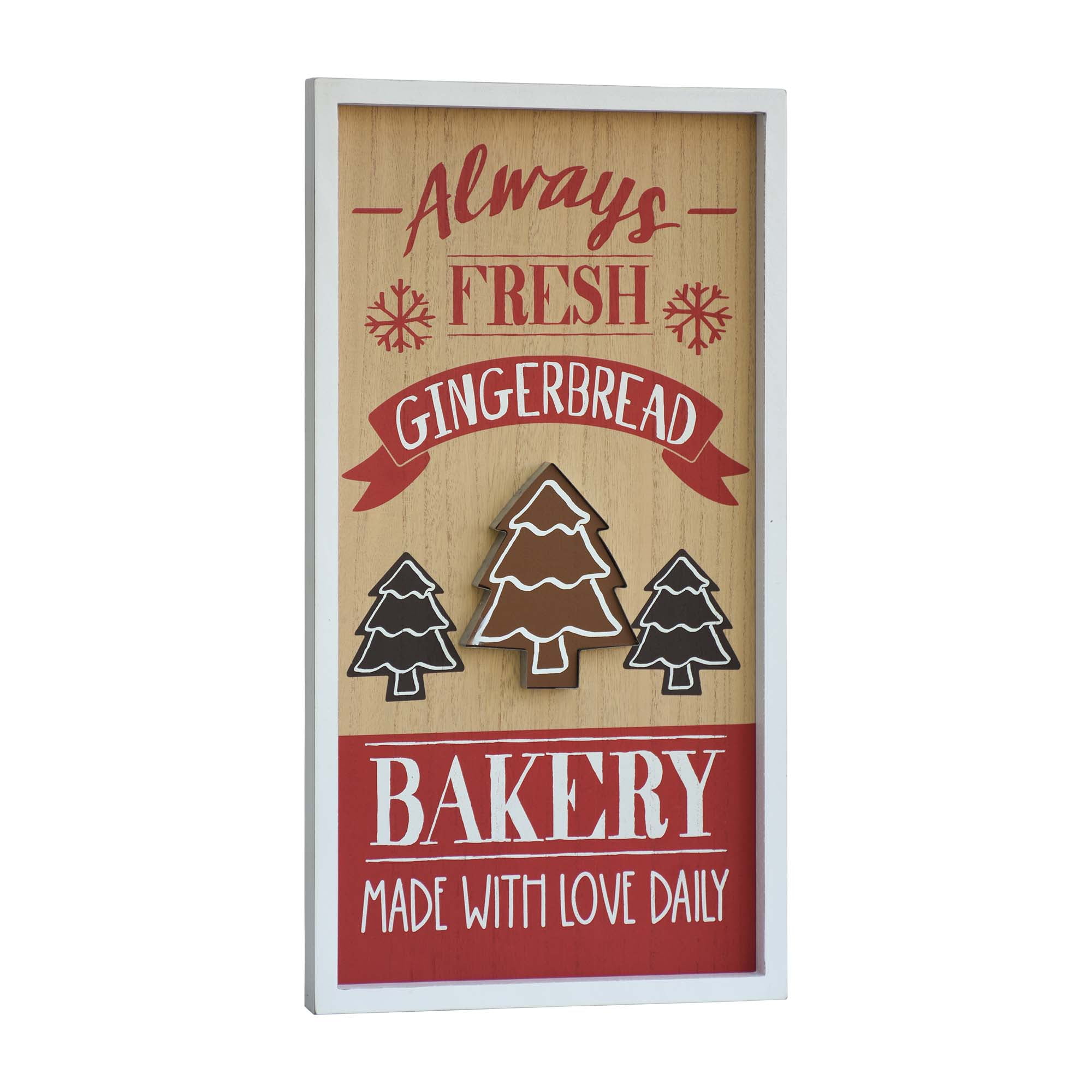 Parisloft Wood Framed Gingerbread Wall Sign - Always Fresh Gingerbread ...