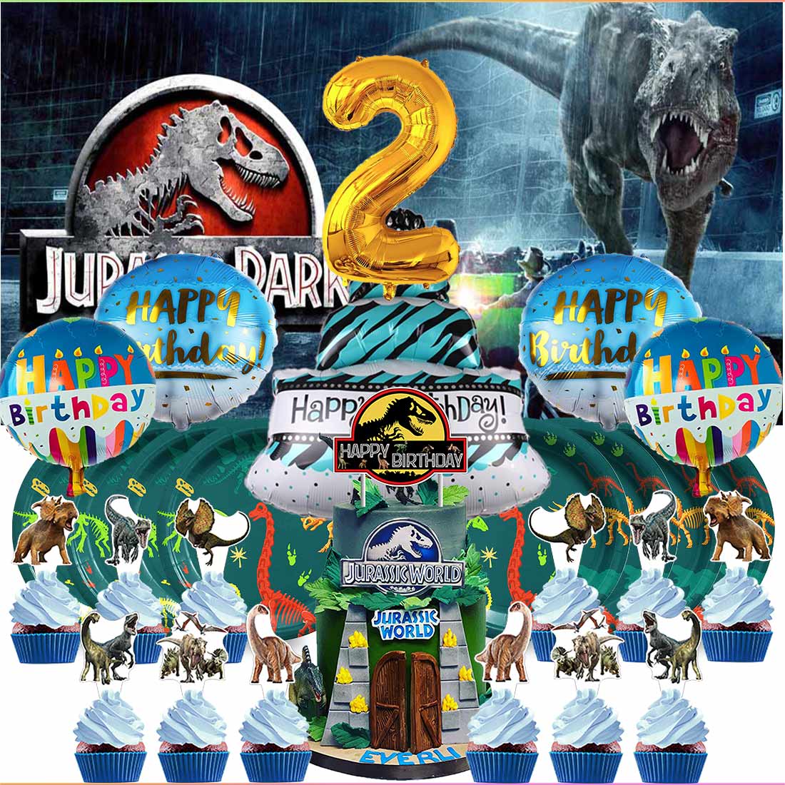 Park 2nd Tableware Balloons Cake Toppers Backdrop Banner Supplies Party ...