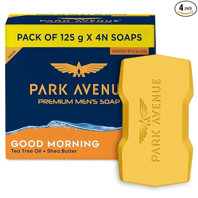 Park Avenue Premium Men’s Soaps for Bath – Good Morning 125g (Pack of 4 ...