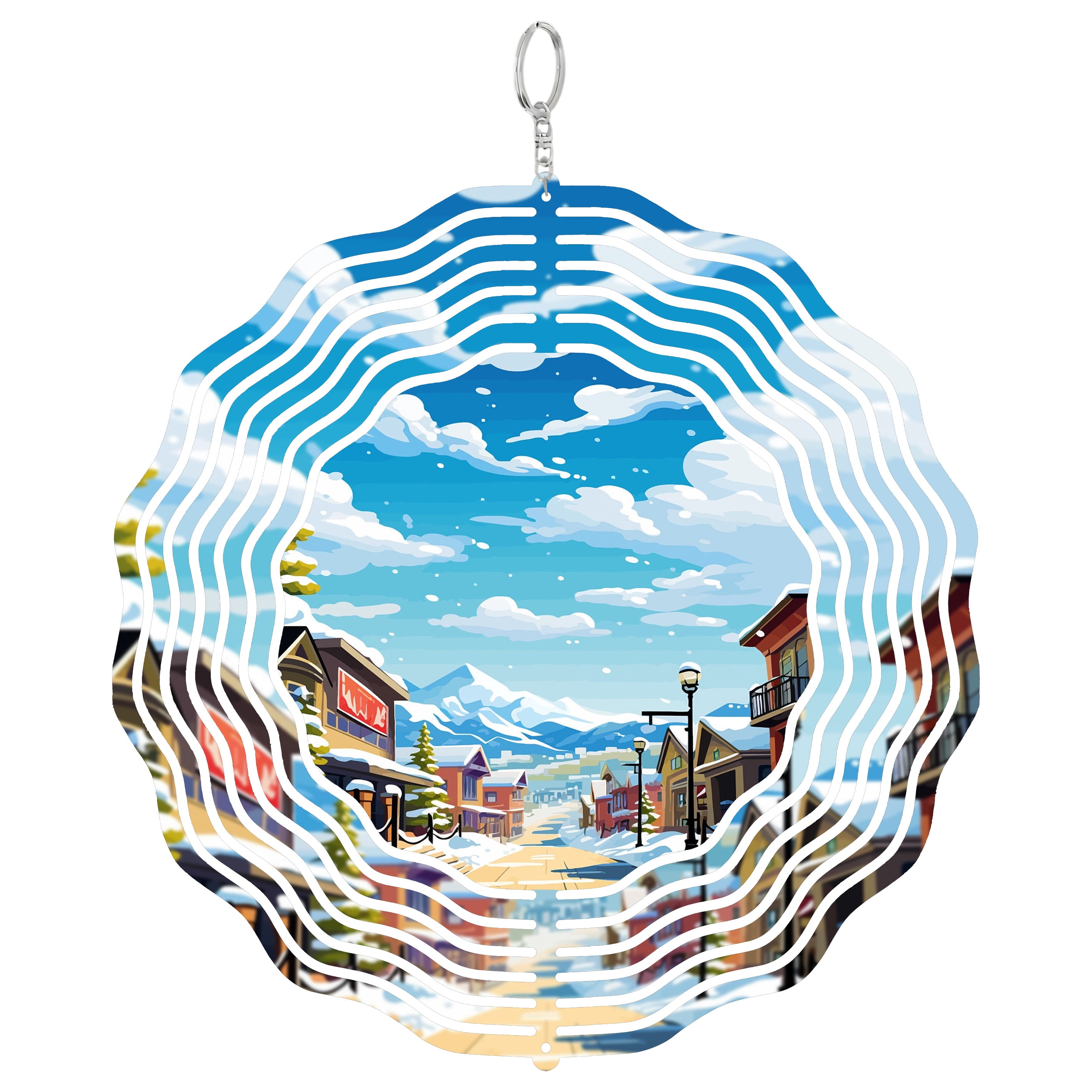Park City Mountain 3D Wind Spinner Stainless Steel Kinetic Art Garden ...