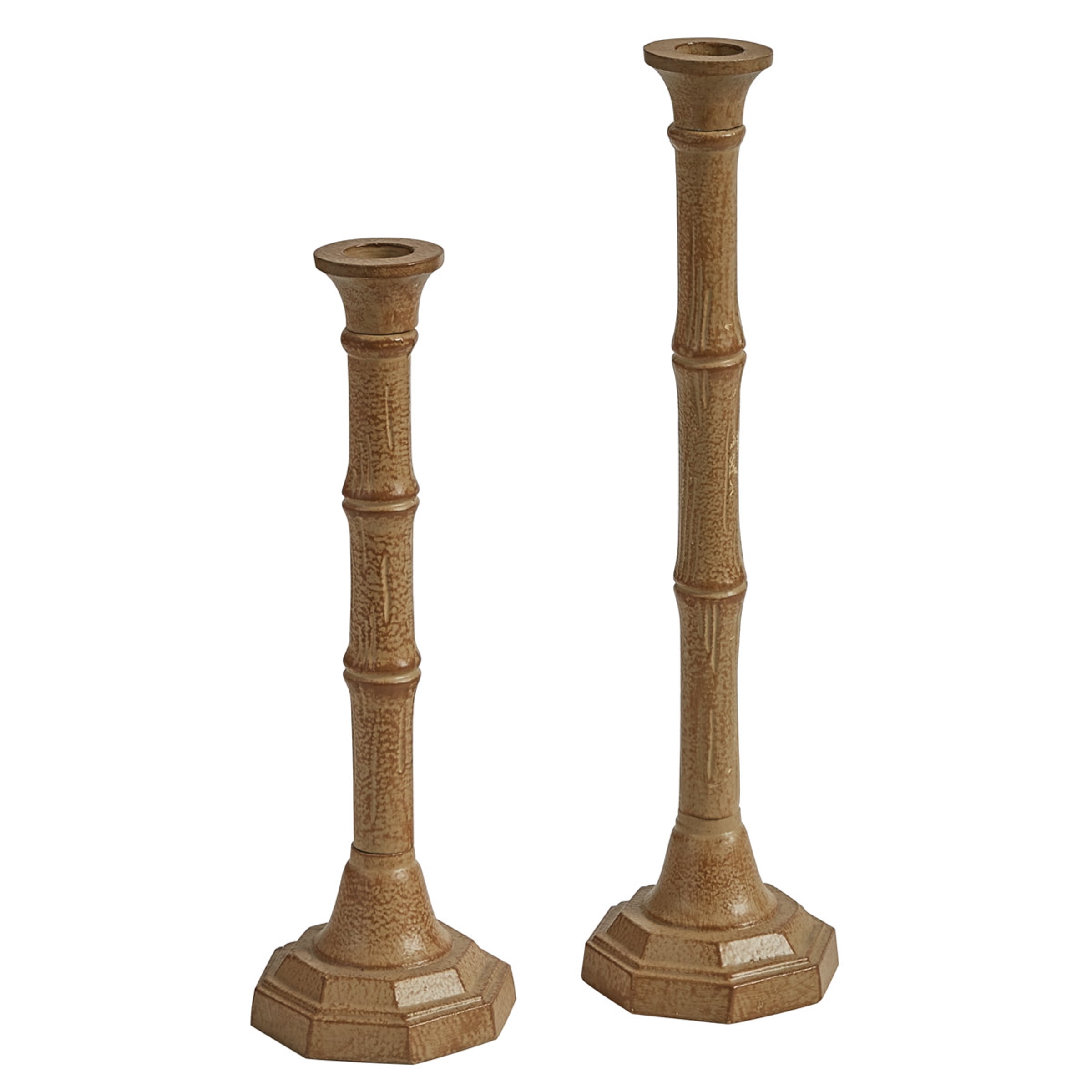 Park Designs Bamboo Cast Metal Taper Holders Set of 2 - Walmart.com