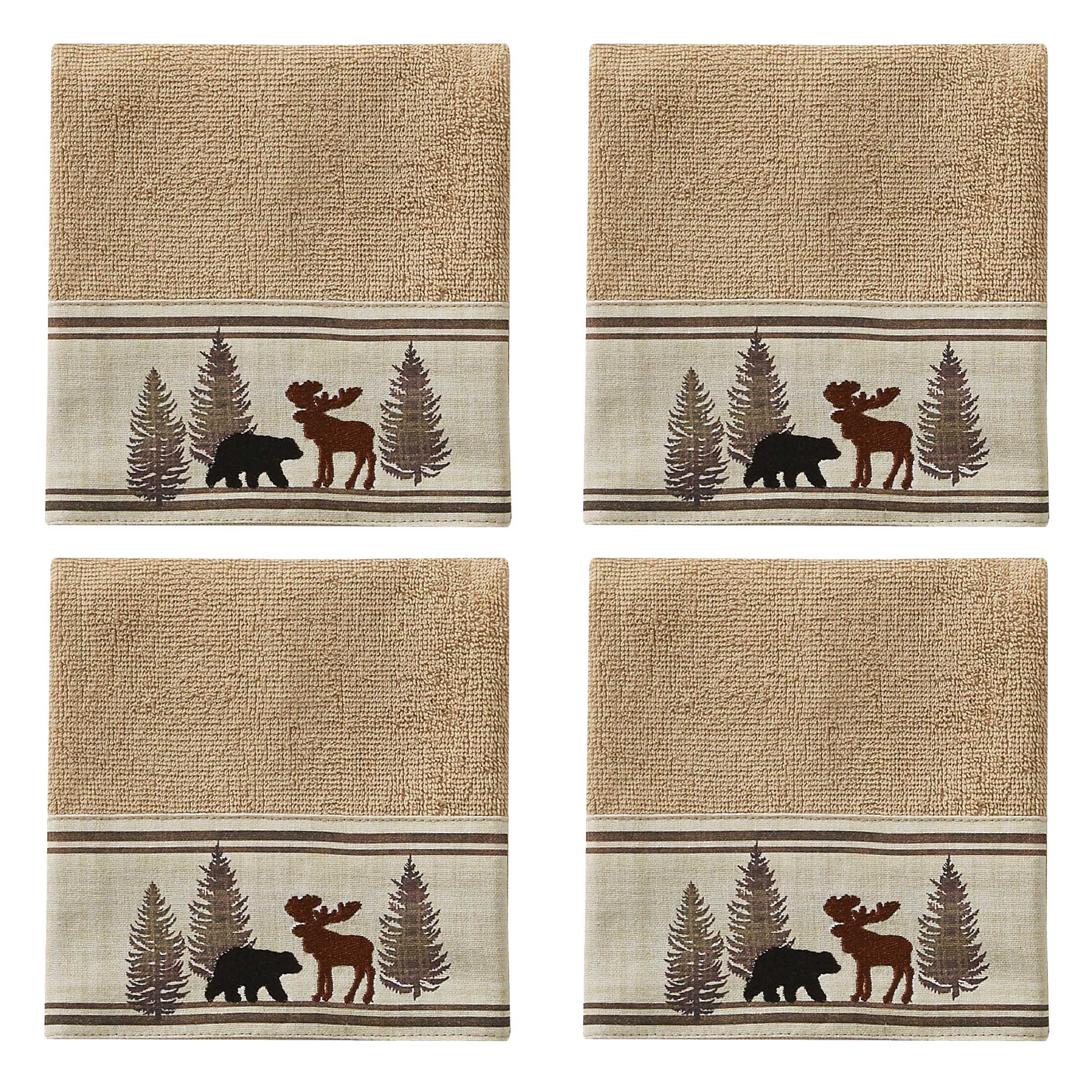Park Designs Black Forest Wash Cloth Set of 4 - Walmart.com