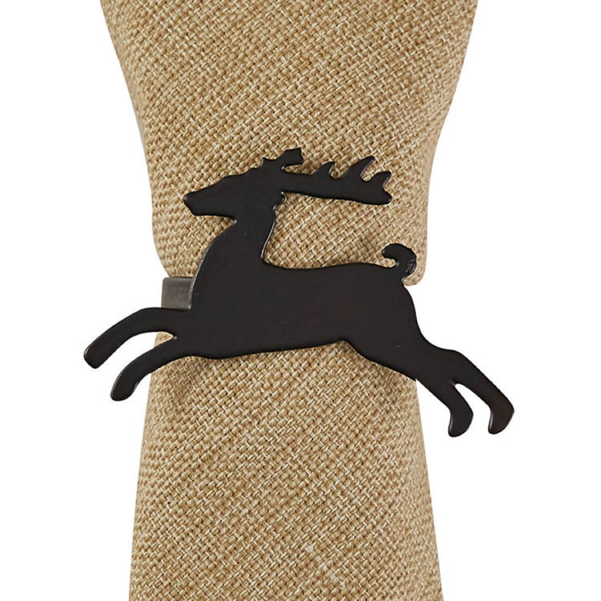 Park Designs Black Reindeer Napkin Ring Set of 4 - Walmart.com