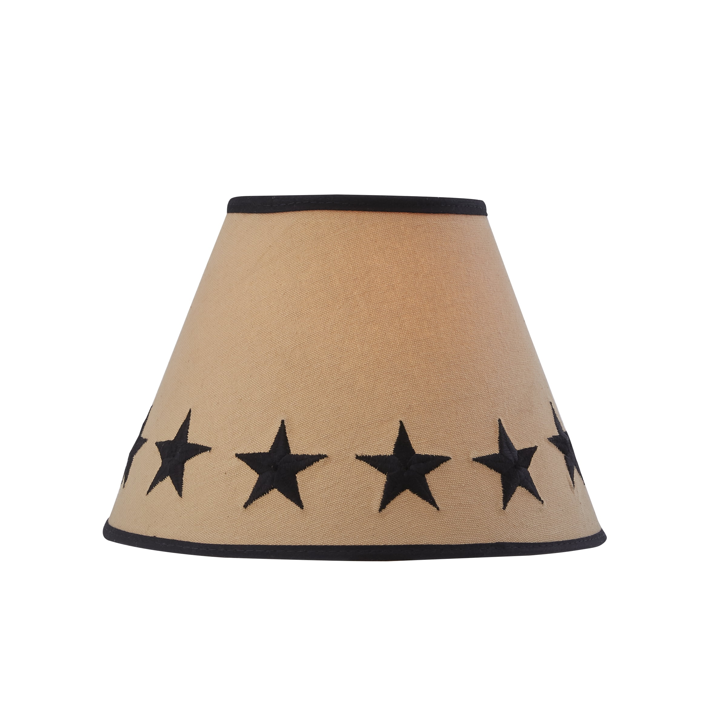 Park Designs 10" Primitive Embroidered Black Star Shade, 100% Cotton ...