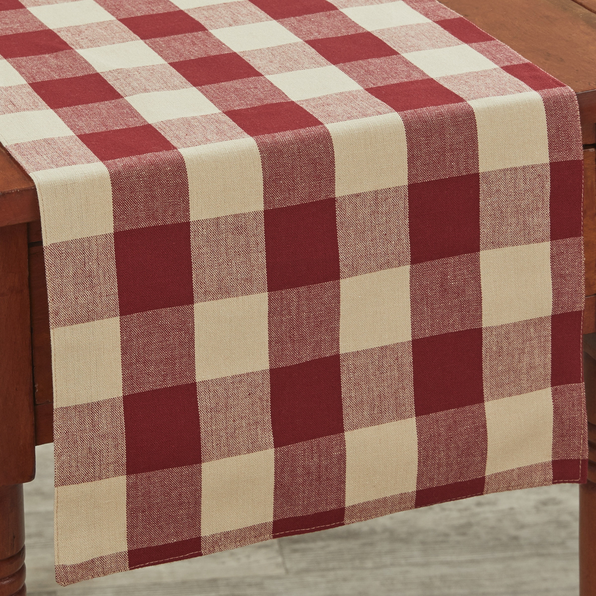 Park Designs Buffalo Check Backed Garnet Table Runner 13" x 54 ...