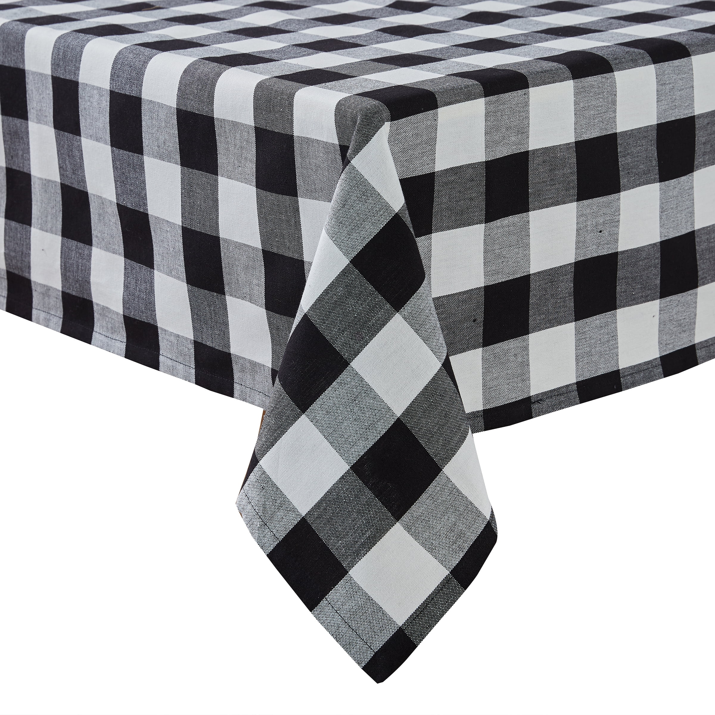 Park Designs Buffalo Check Black and Cream Tablecloth 54" X 54 ...
