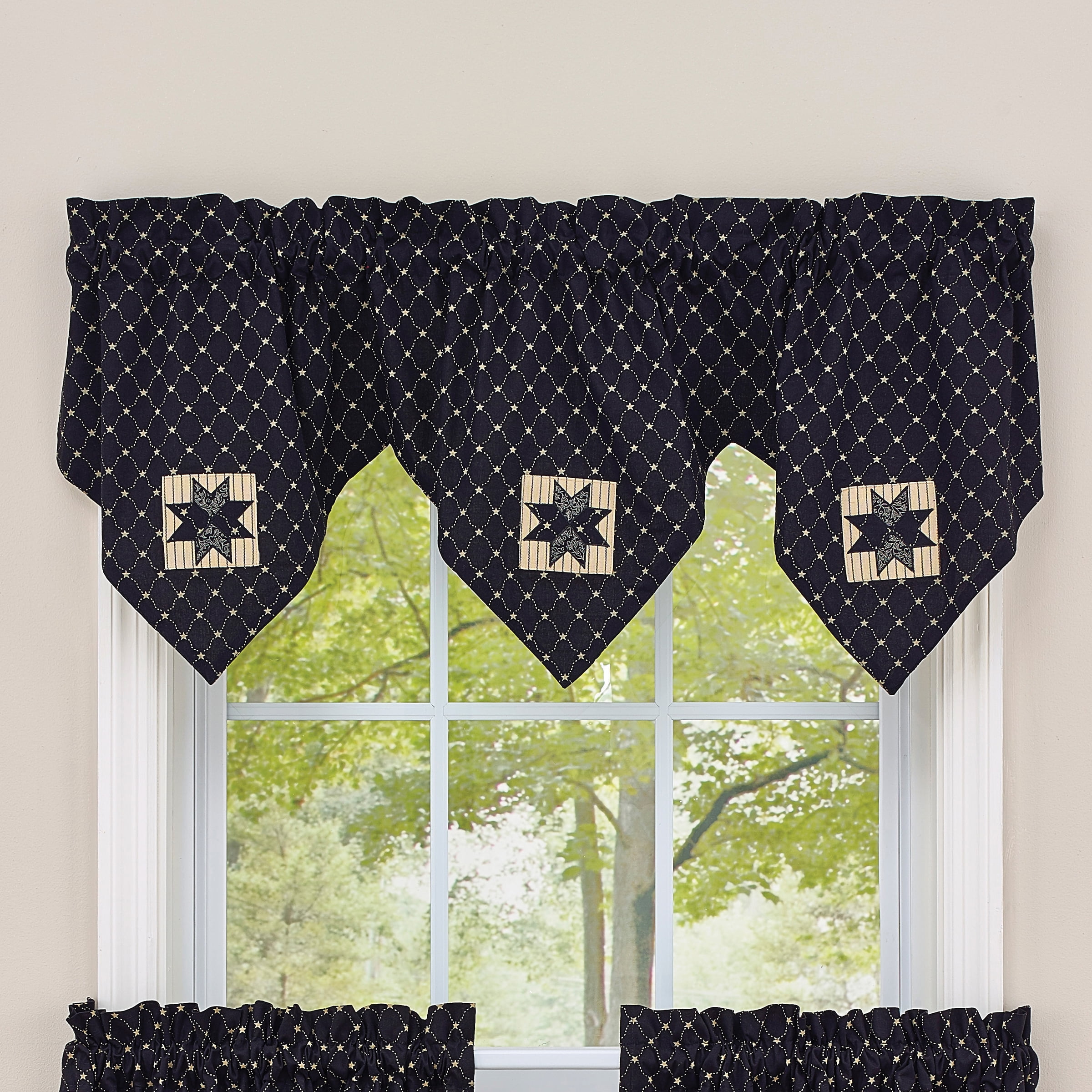Park Designs Carrington Lined Triple Point Valance - Walmart.com