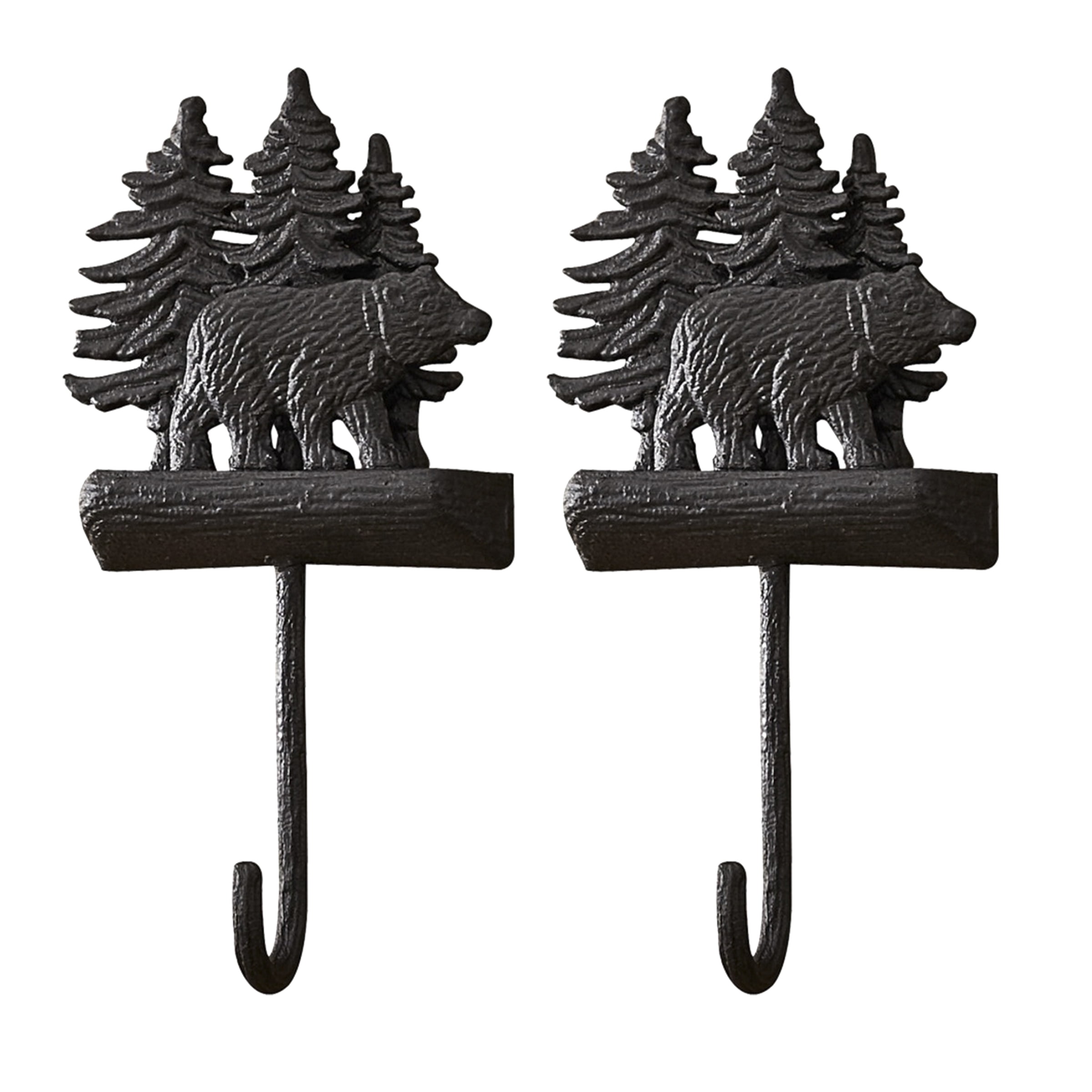 Park Designs Cast Black Bear Single Hook Set of 2 - Walmart.com