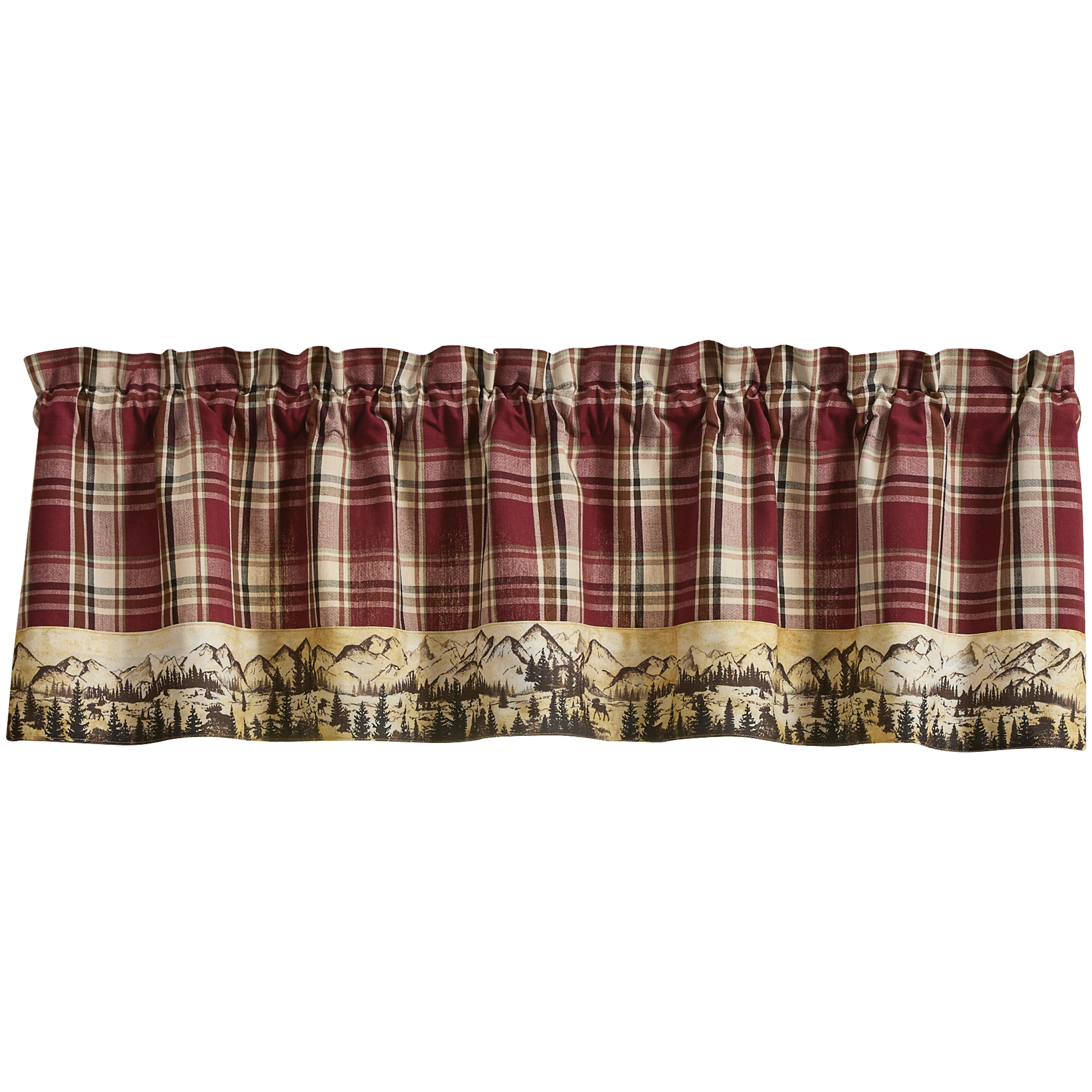 Park Designs Culpepper Lined Bordered Valance 60" X 14" - Walmart.com