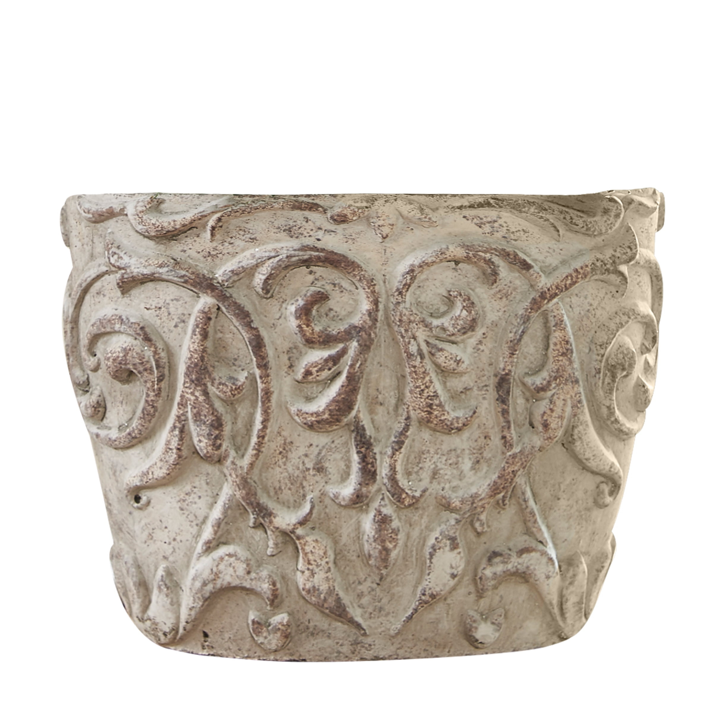 Park Designs Damask Cement Oval Cache Pot - Walmart.com