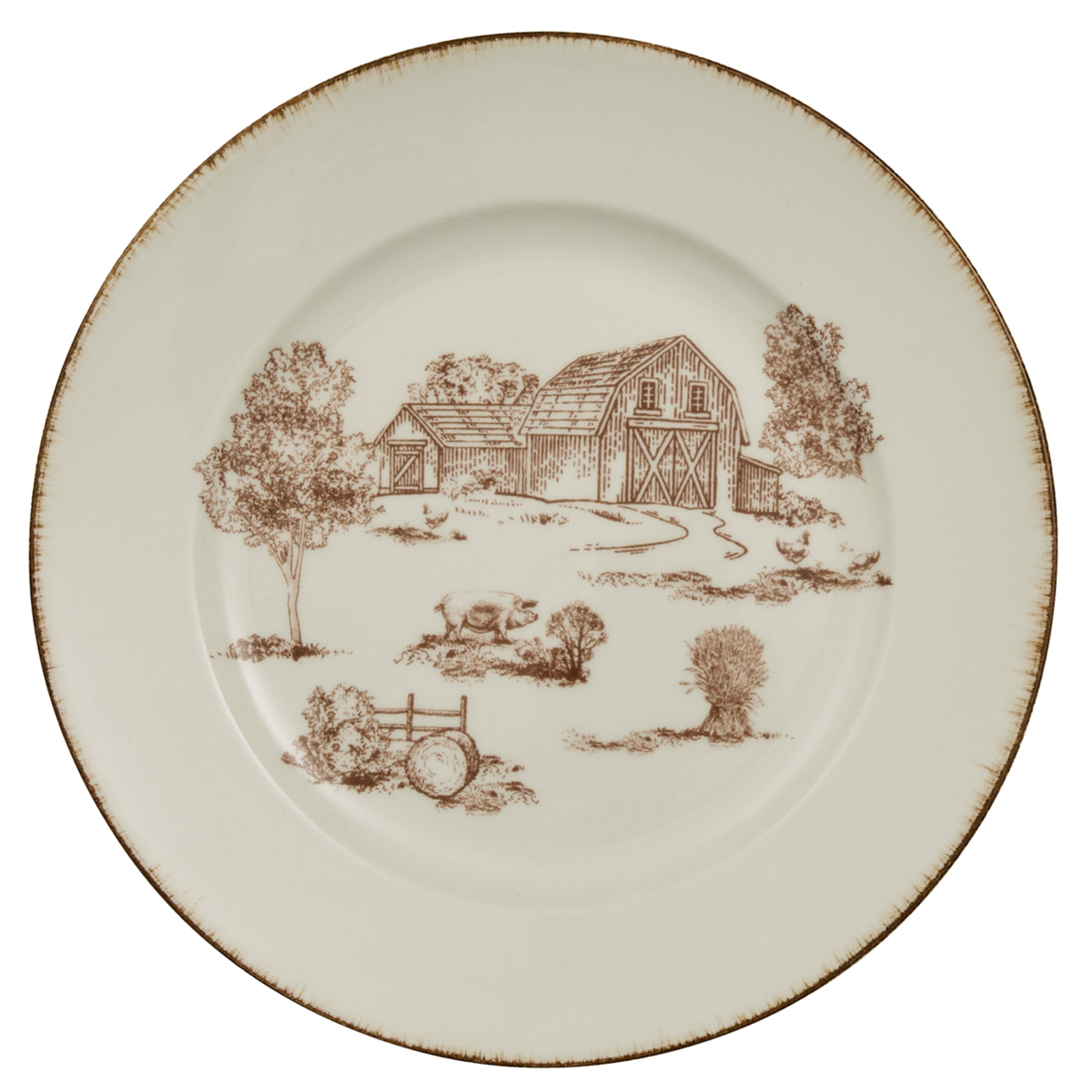 Park Designs Down On The Farm Toile Salad Plate Set of 4 - Walmart.com