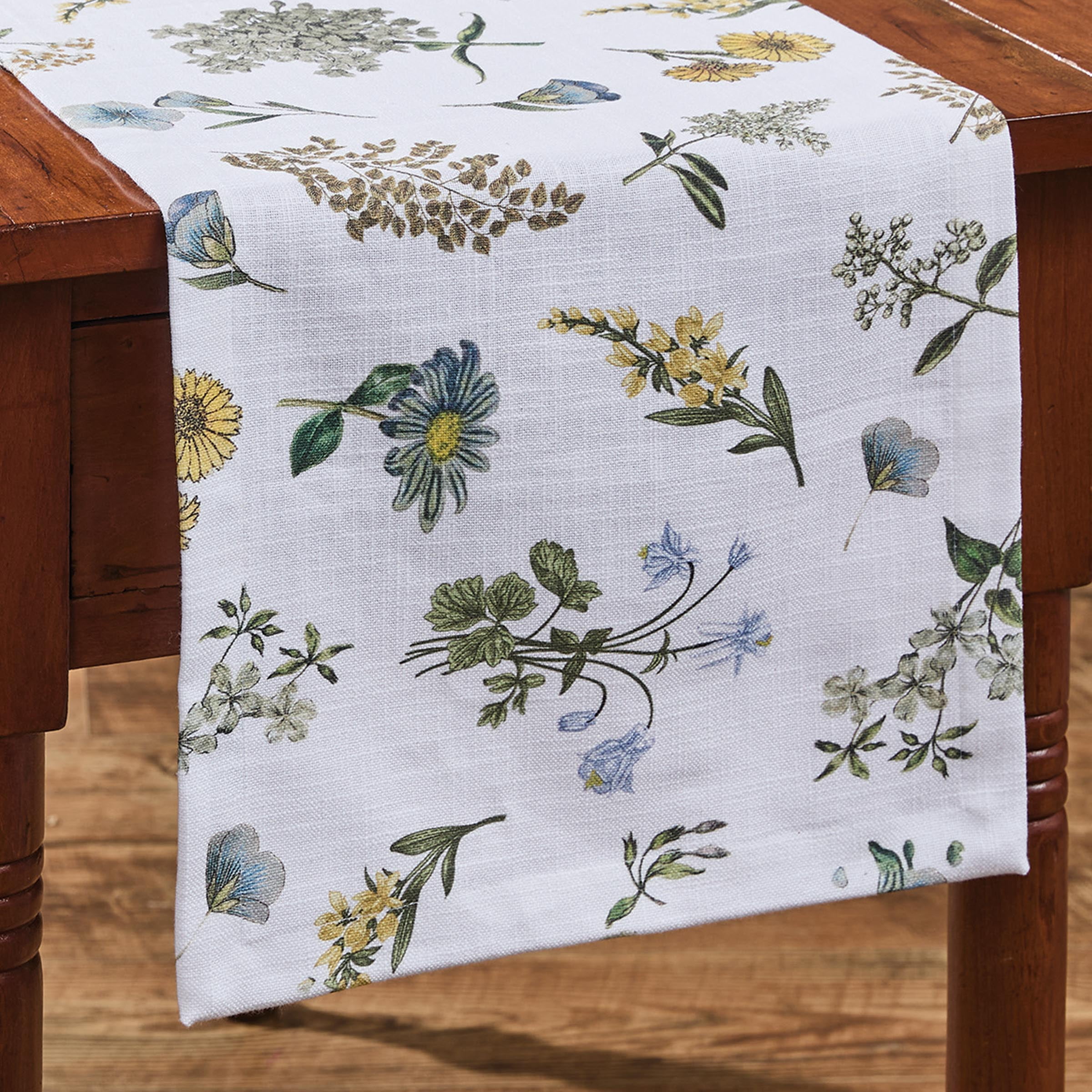 Park Designs Flower Market White Floral Table Runner 13" x 54 ...