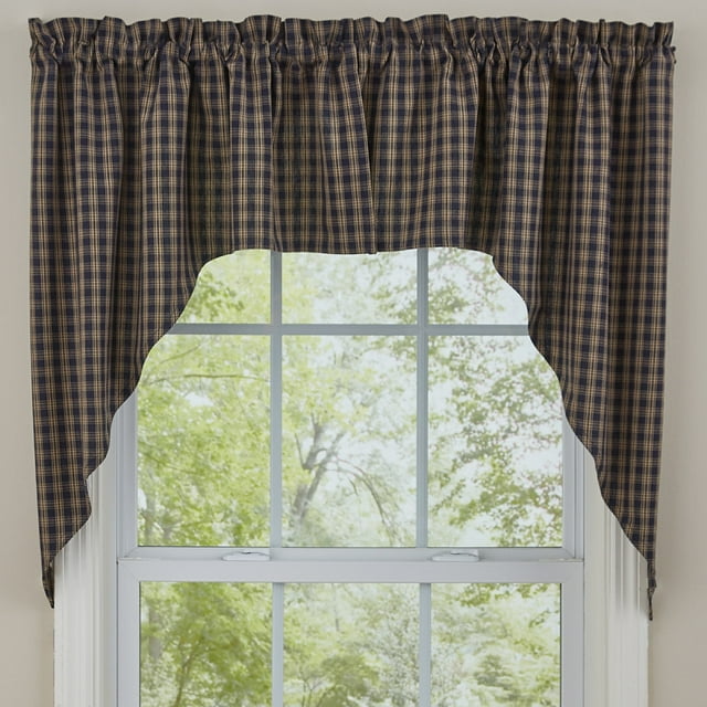 Park Designs Navy Sturbridge Window Swag - Walmart.com