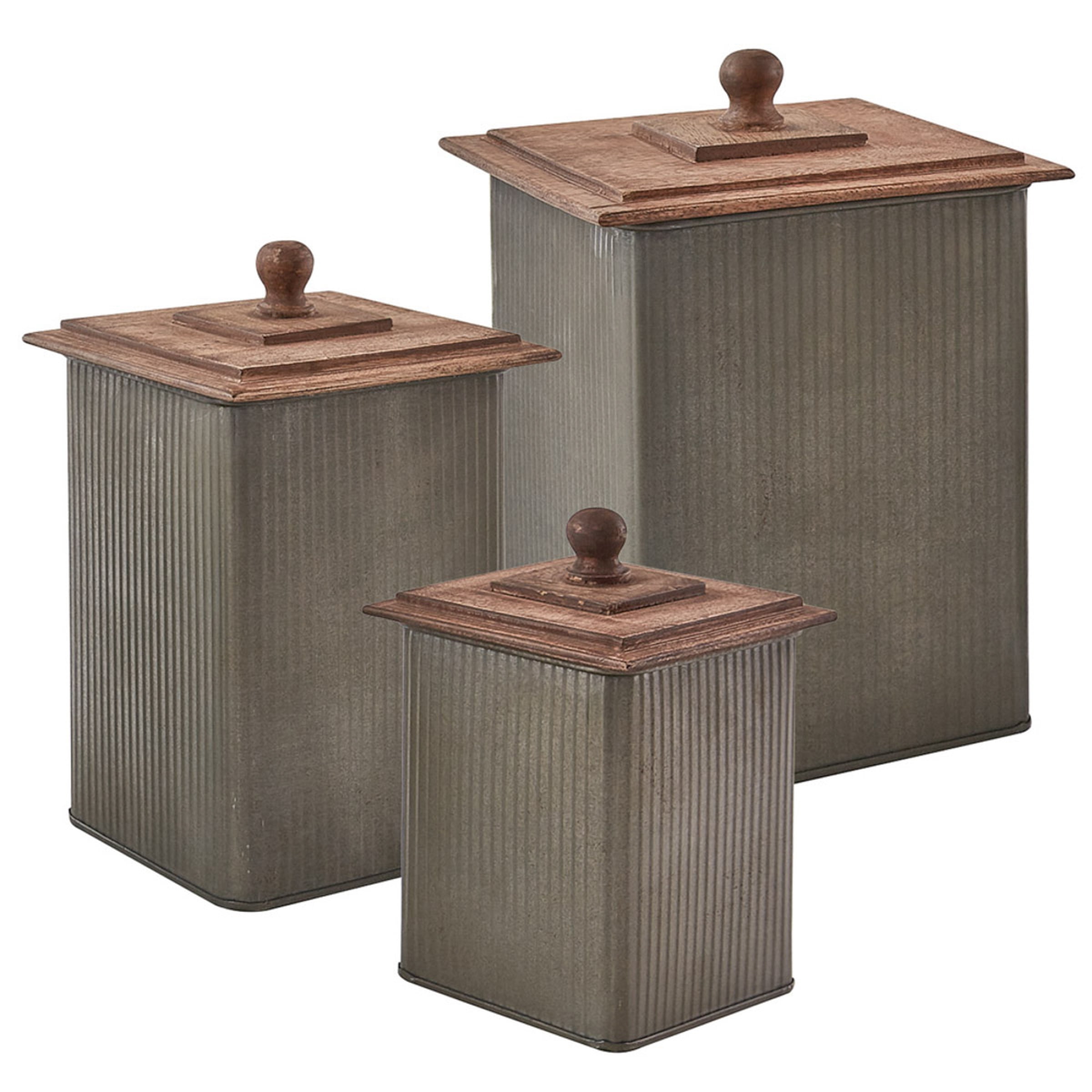Park Designs Norwood Canisters With Wood Lids Set - Walmart.com