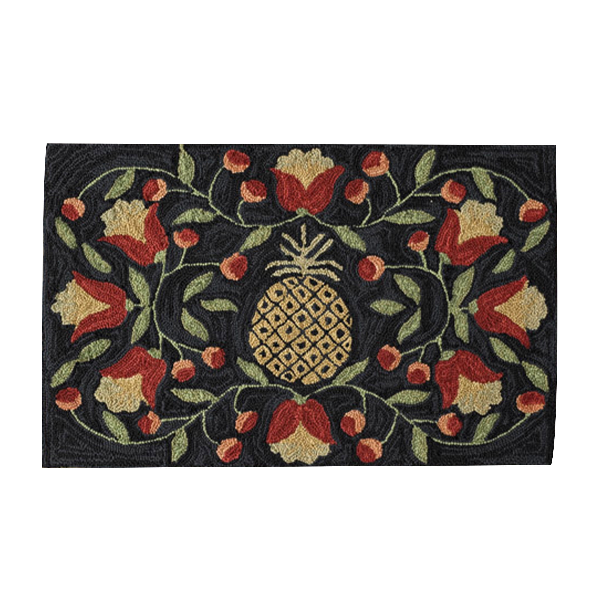 Park Designs Pineapple Indoor Hooked Rug 24" x 36" - Walmart.com