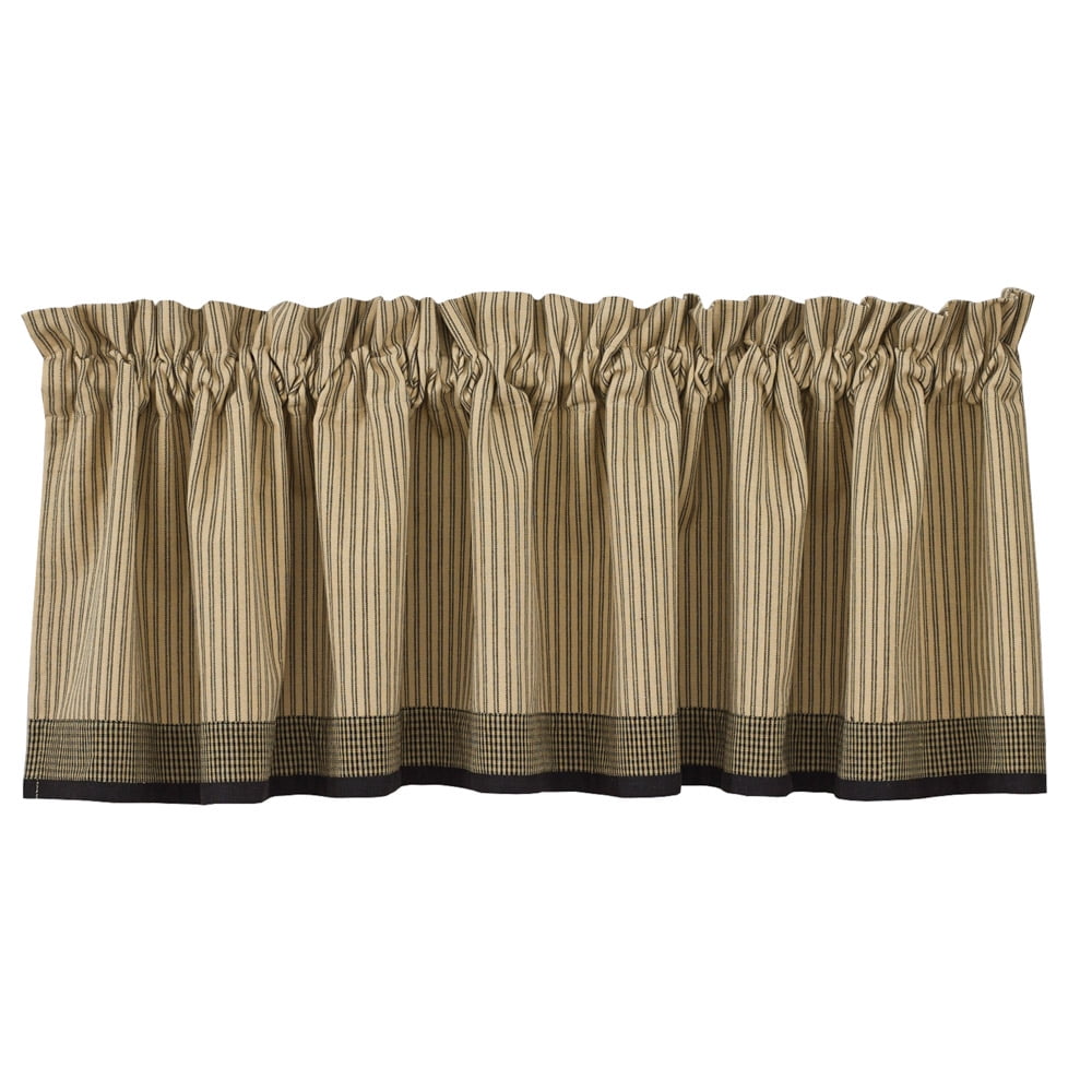Park Designs Primitive Black Star Lined Border Valance 14x72 - Walmart.com