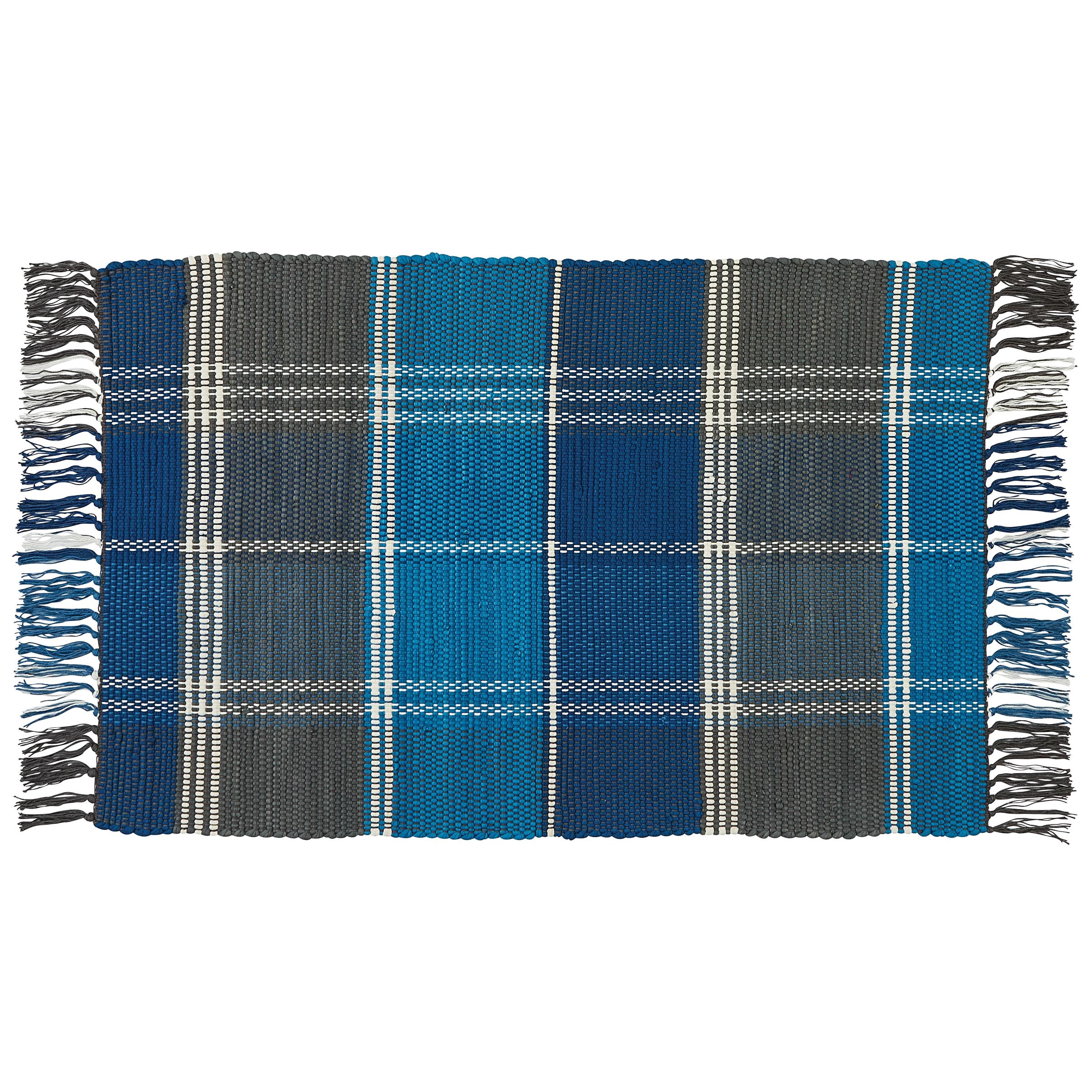 Park Designs Rainy Lake Blue and Gray Chindi Rag Rug 2 ft x 3 ft ...