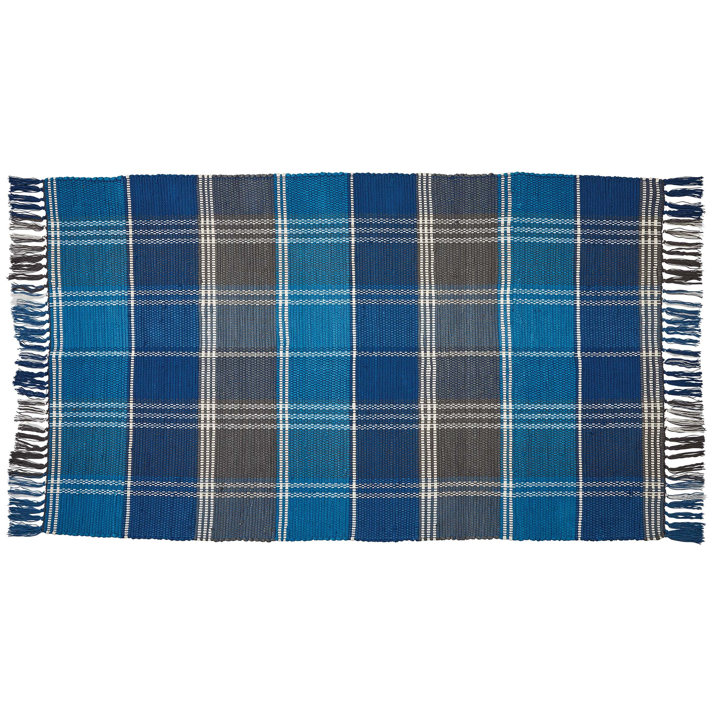 Park Designs Rainy Lake Blue and Gray Chindi Rag Rug 3 ft X 5 ft ...