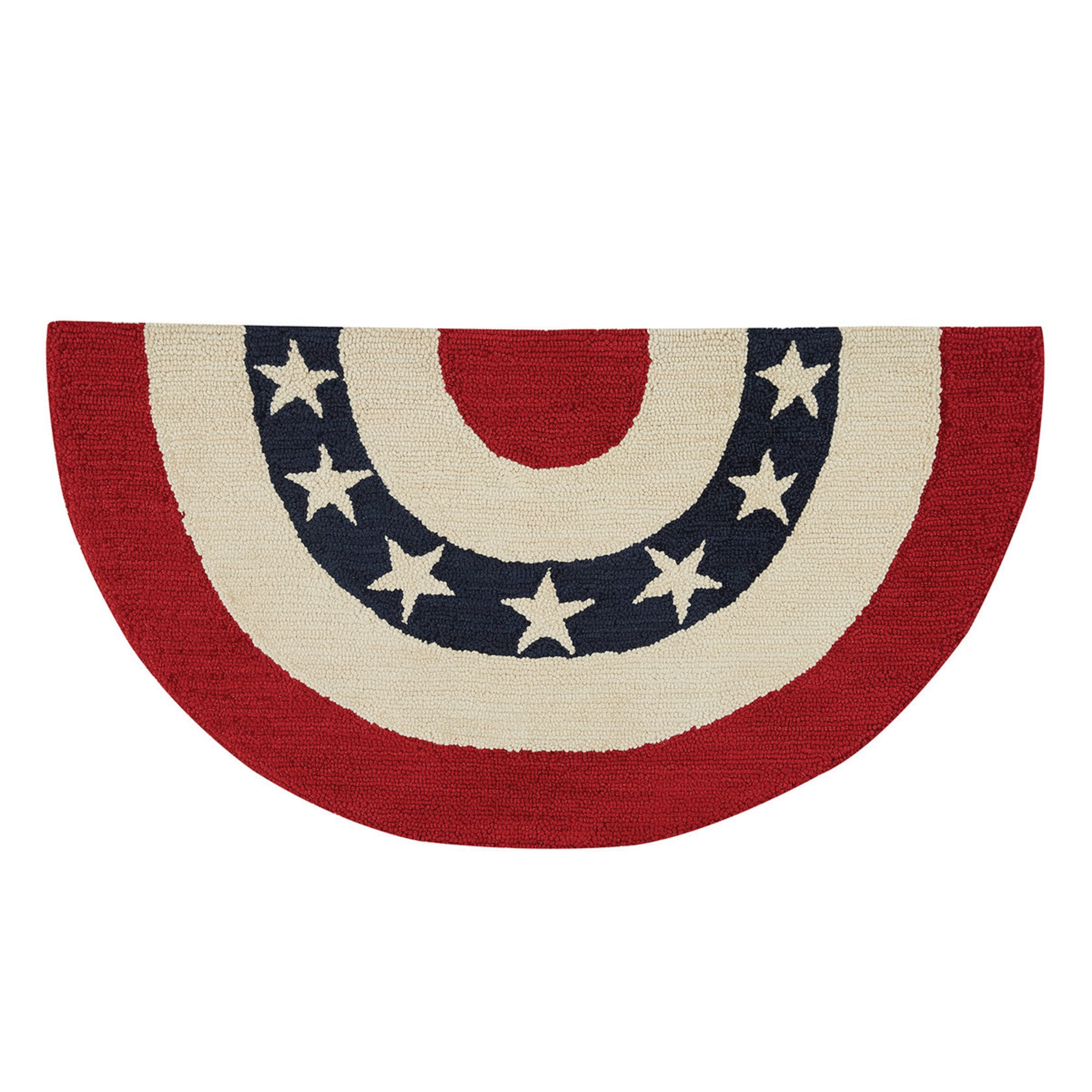 Park Designs Red Americana Indoor Half Round Rug 2' x 3' - Walmart.com