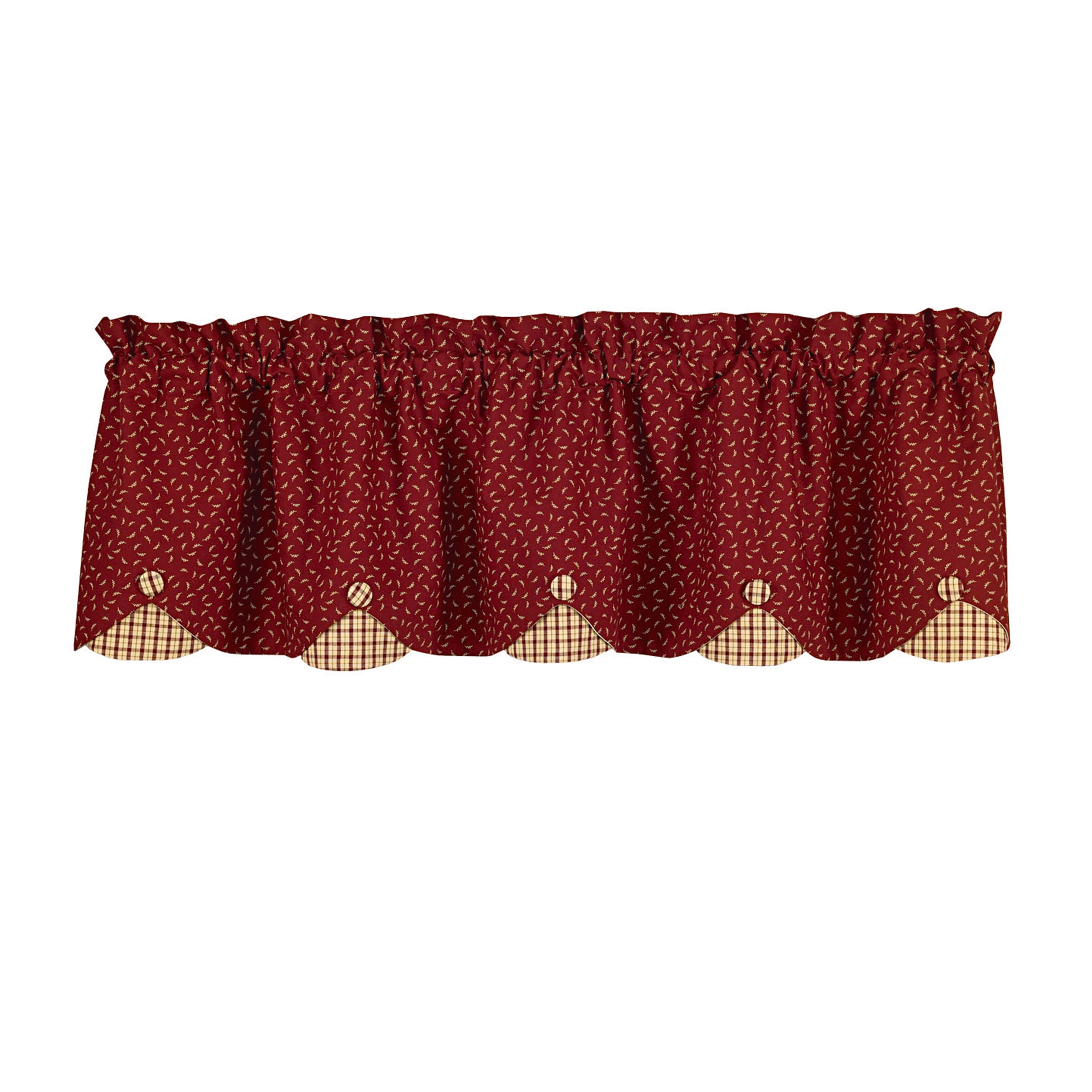 Park Designs Red Apple Jack Scallop Valance 58''L - Walmart.com